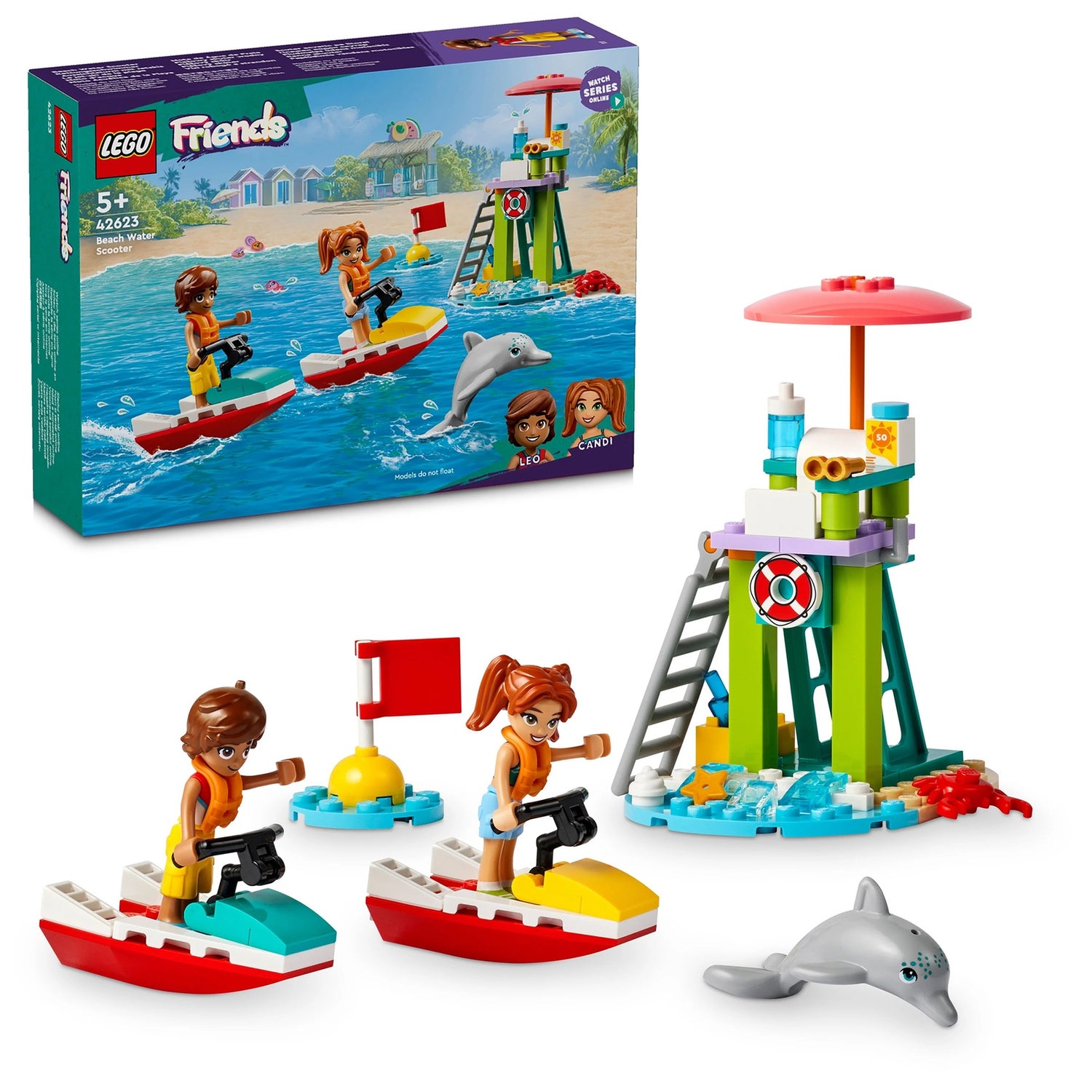 LEGO Friends Beach Water Scooter Toy Mini-Doll Set 42623 Toys - Zavvi UK