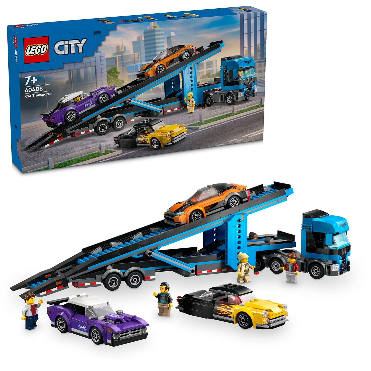 LEGO City Car Transporter Truck with Sports Cars Toy 60408 Toys | Zavvi ...