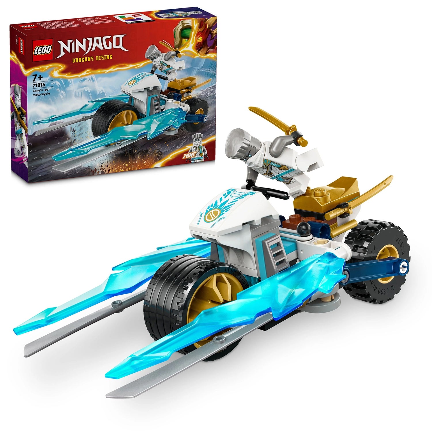 LEGO NINJAGO Zane’s Ice Motorcycle Ninja Toy Set 71816 Toys - Zavvi UK