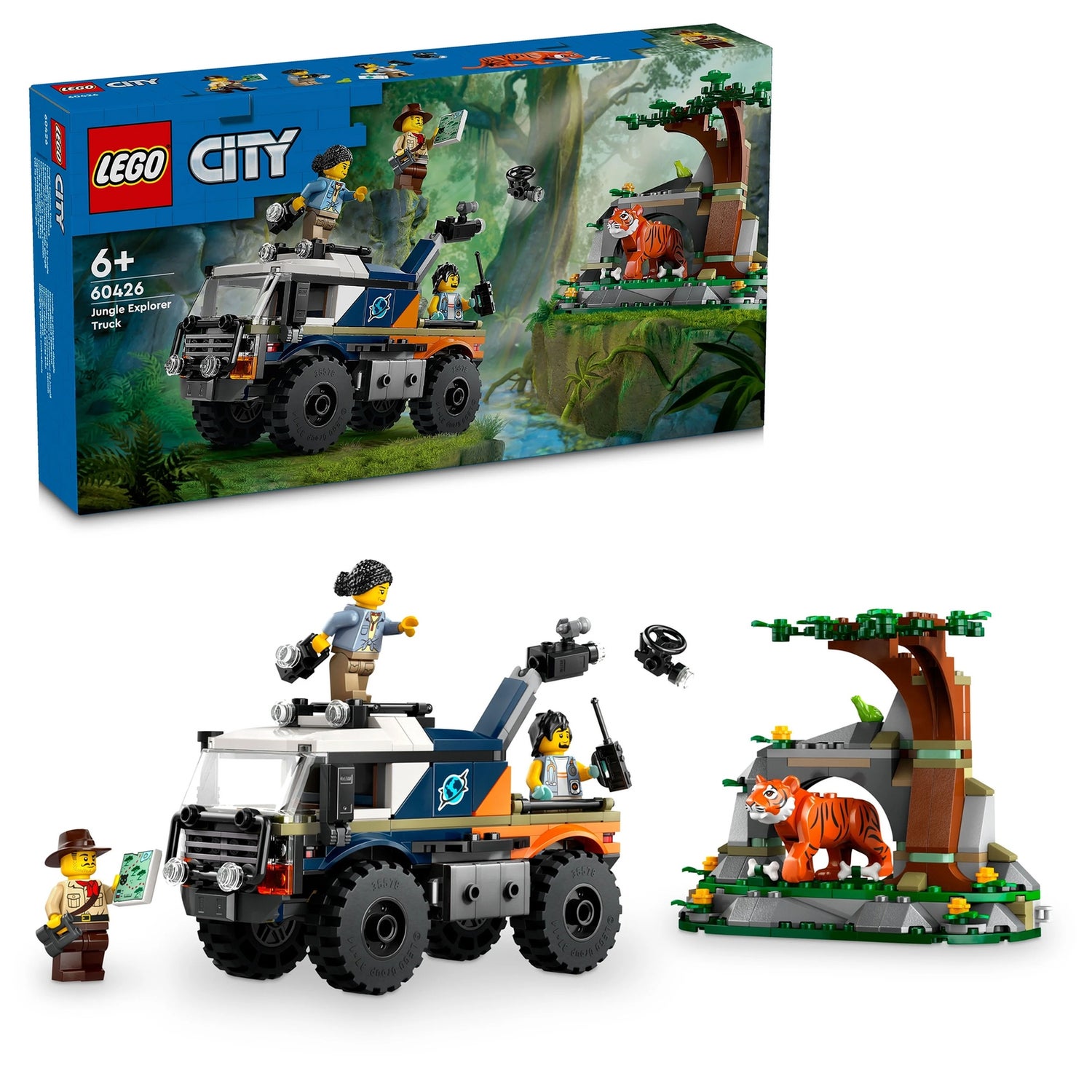 LEGO City Jungle Explorer Off-Road Truck & Toy Tiger 60426 Toys | Zavvi ...