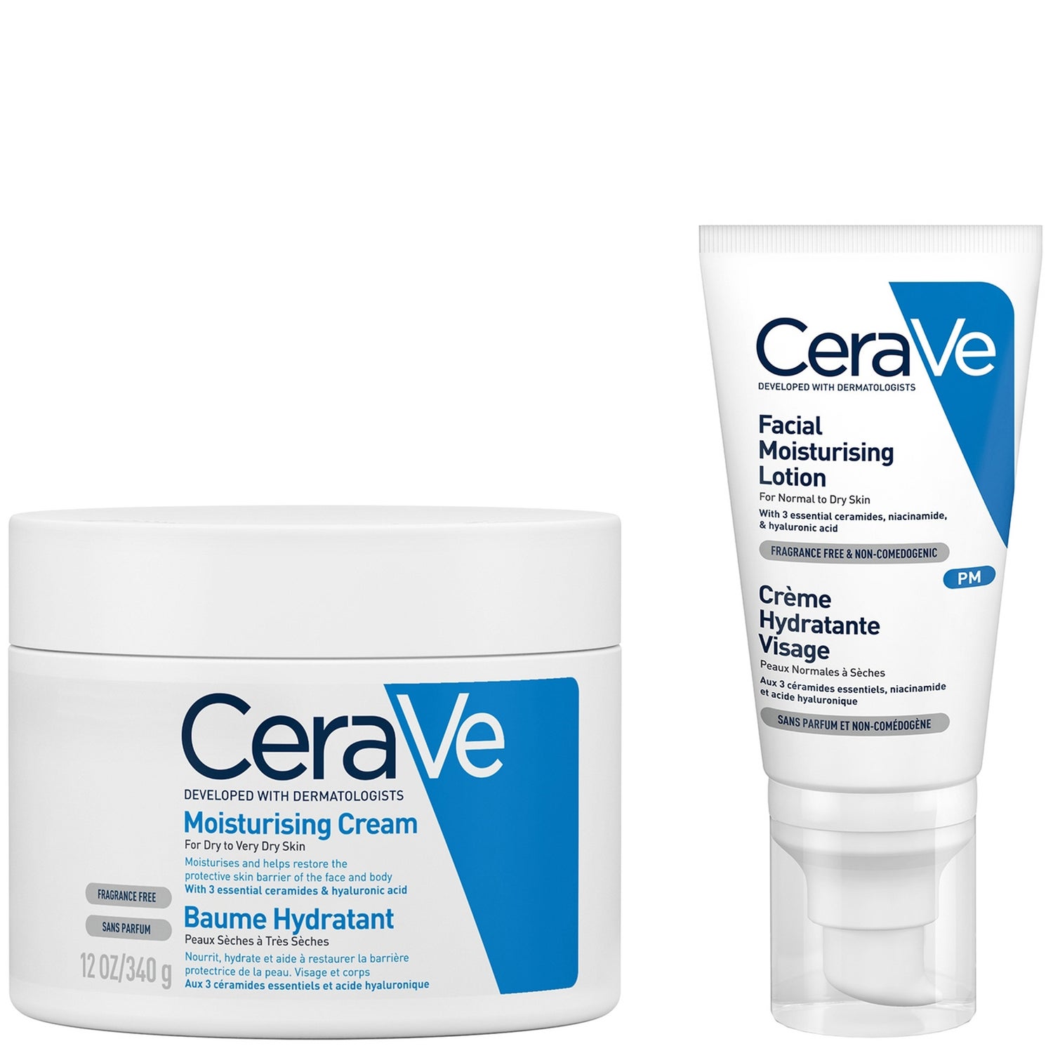 CeraVe Evening Moisturising Routine for Dry Skin, Body and Face ...