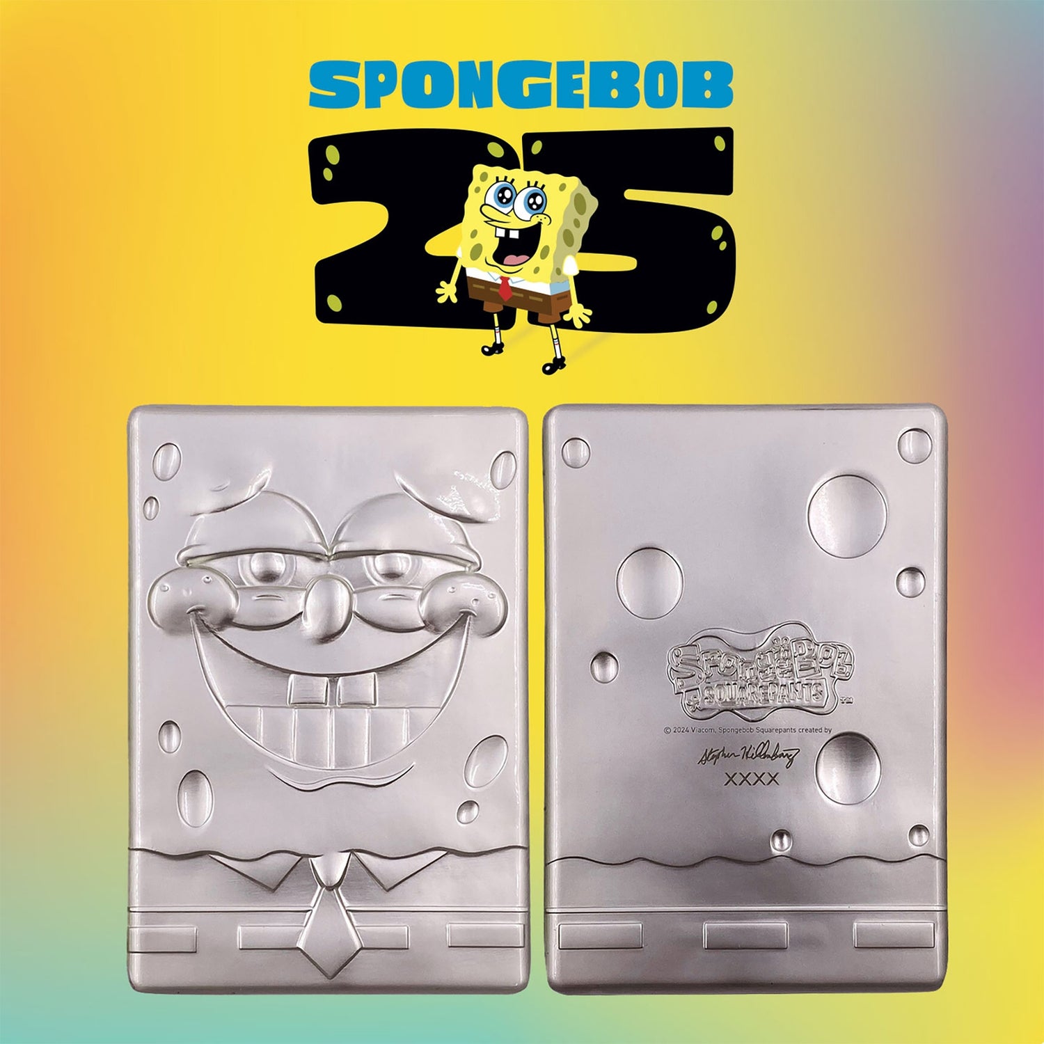 SpongeBob SquarePants 25th Anniversary .999 Silver Plated Ingot ...