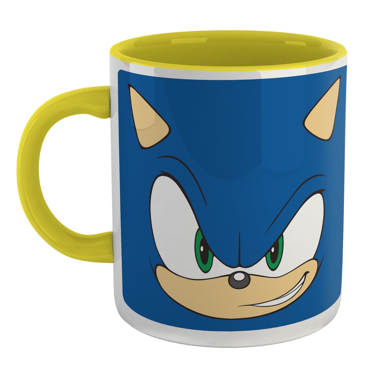 Sonic The Hedgehog Sonic Face Mug - Yellow Homeware | Zavvi Australia