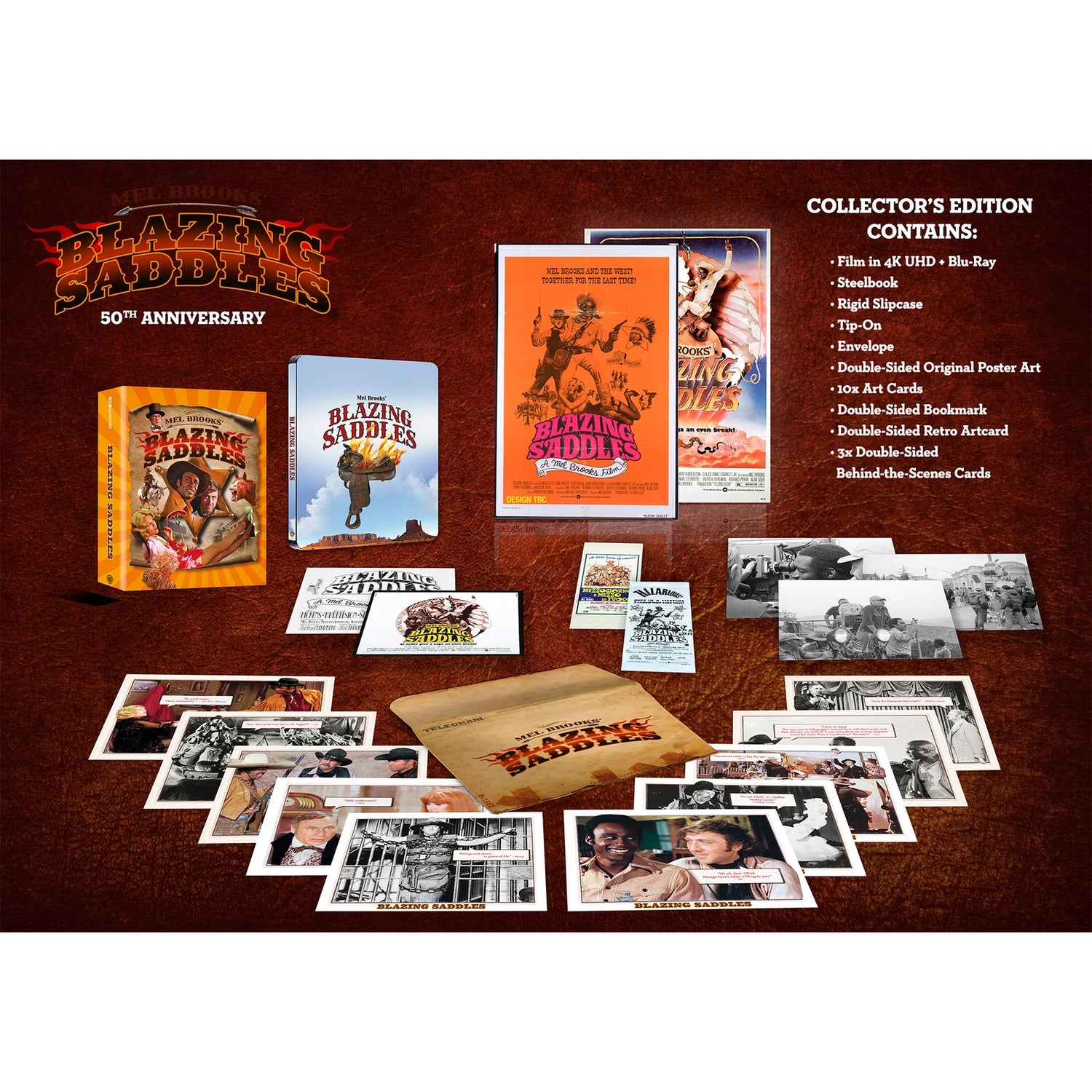 Blazing Saddles 50th Anniversary Collector's Edition 4K Ultra HD Steelbook 4K - Zavvi UK