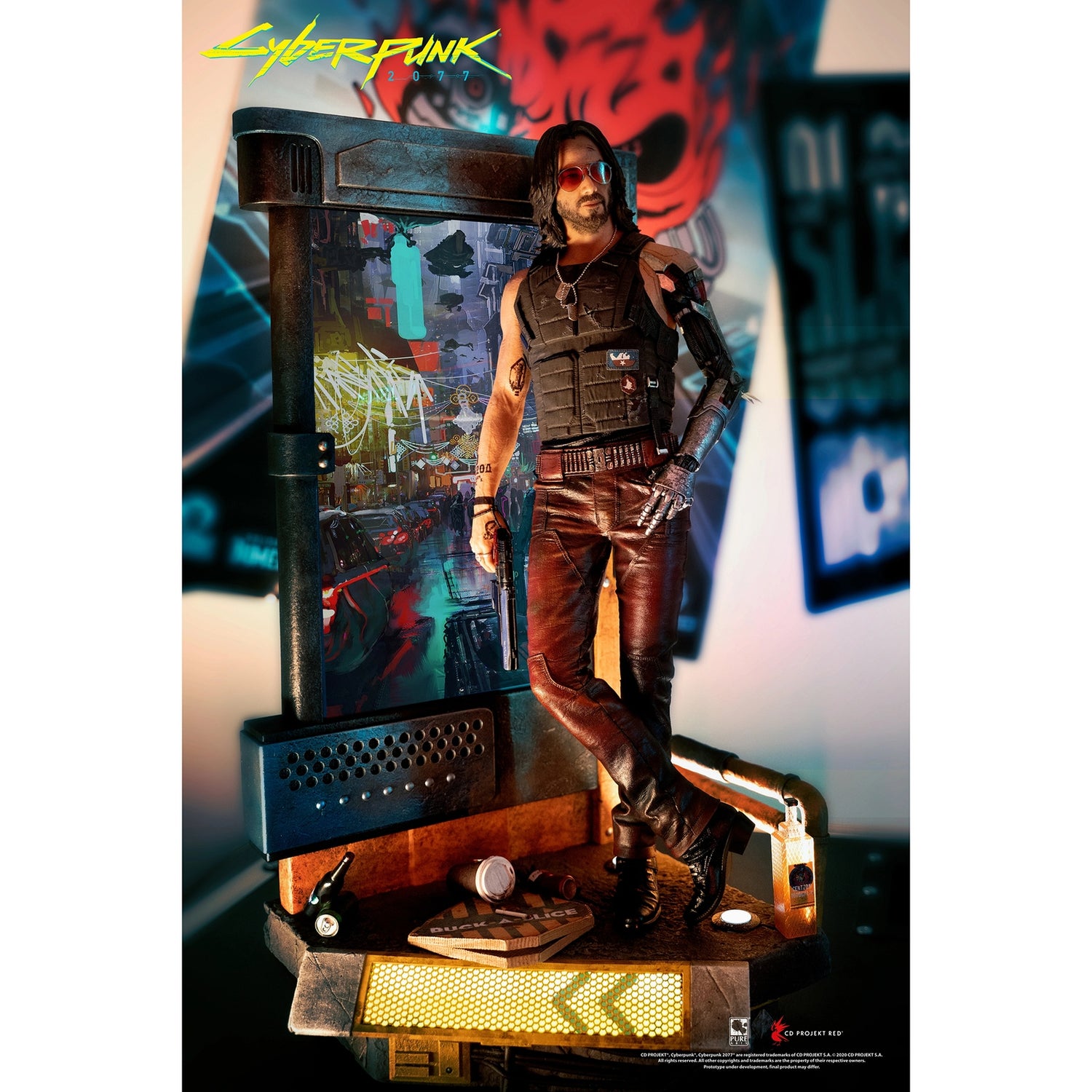 PureArts Cyberpunk 2077 Johnny Silverhand 1/4 Scale Statue Merchandise ...