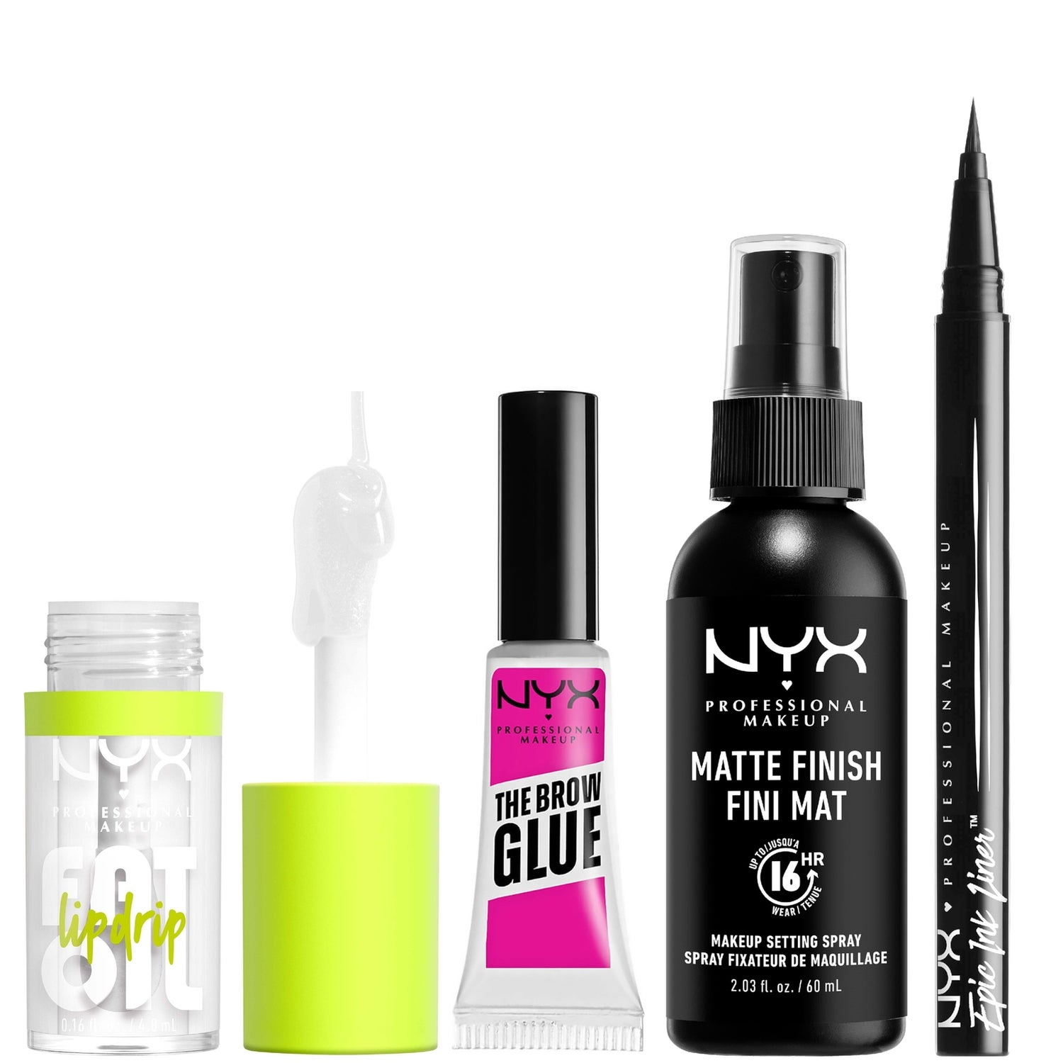 NYX Professional Makeup Iconic Hero Lip, Eye and Face Bundle - lookfantastic