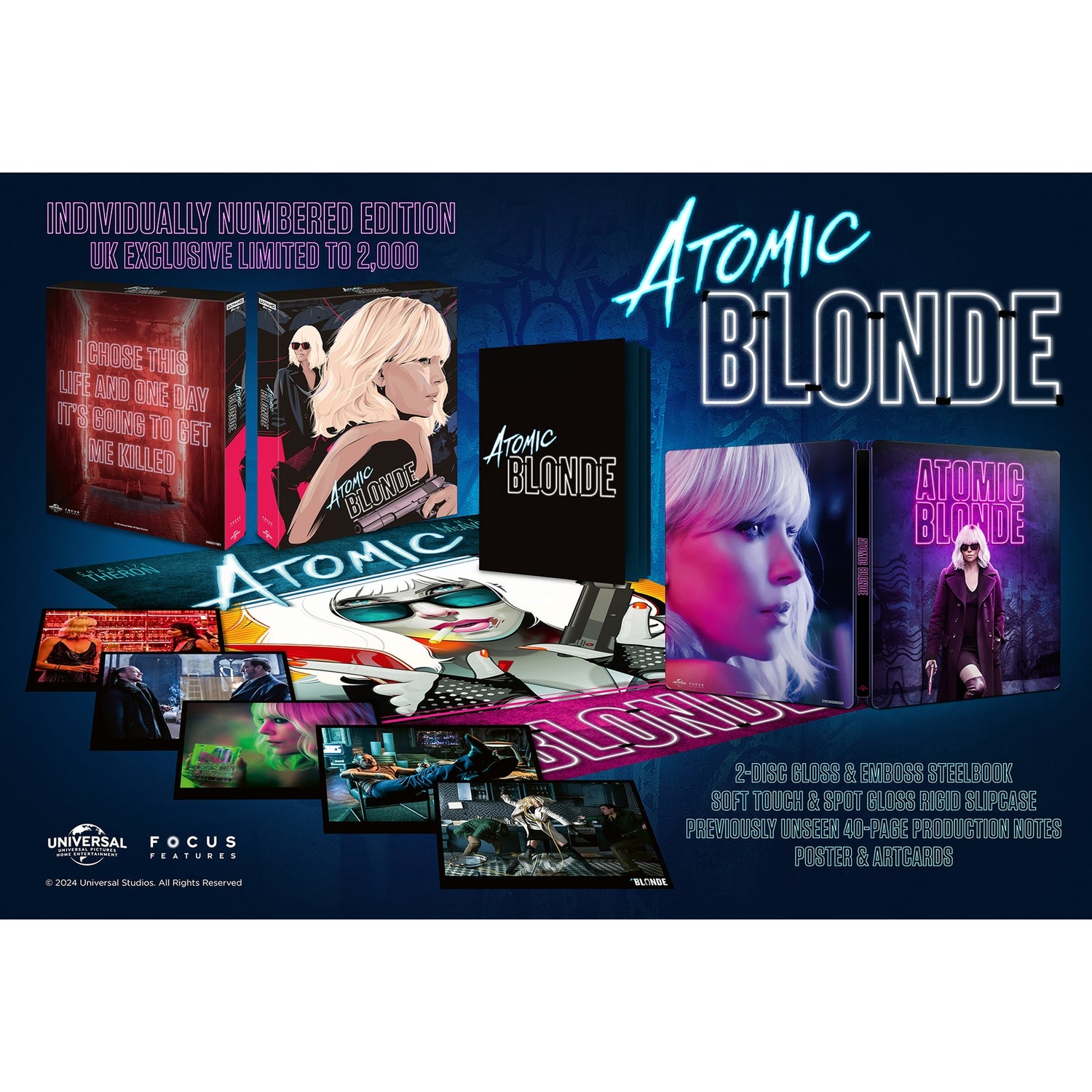 Atomic Blonde Collector's Edition 4K Ultra HD Steelbook 4K - Zavvi UK