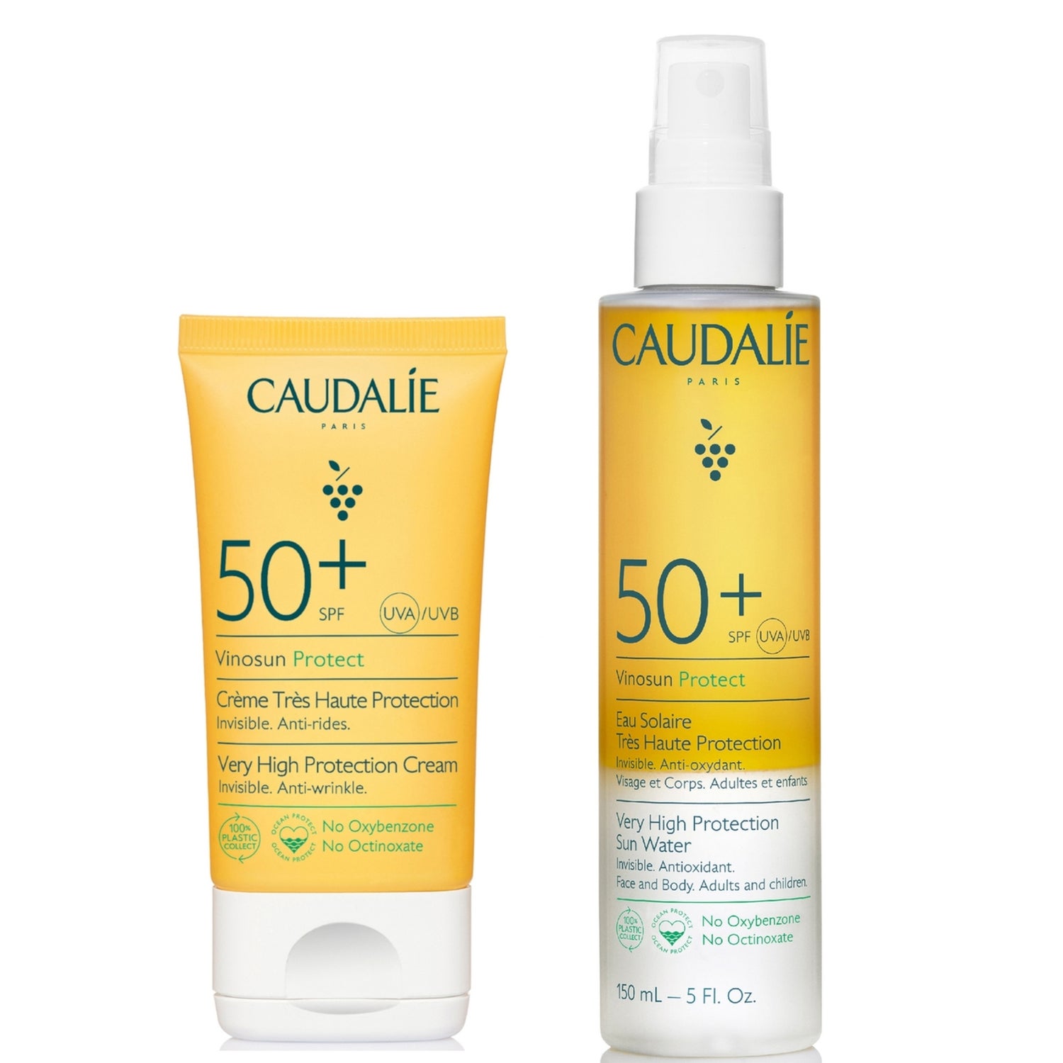Caudalie Vinosun SPF50 Face Cream and SPF50 Body Duo | LOOKFANTASTIC AU