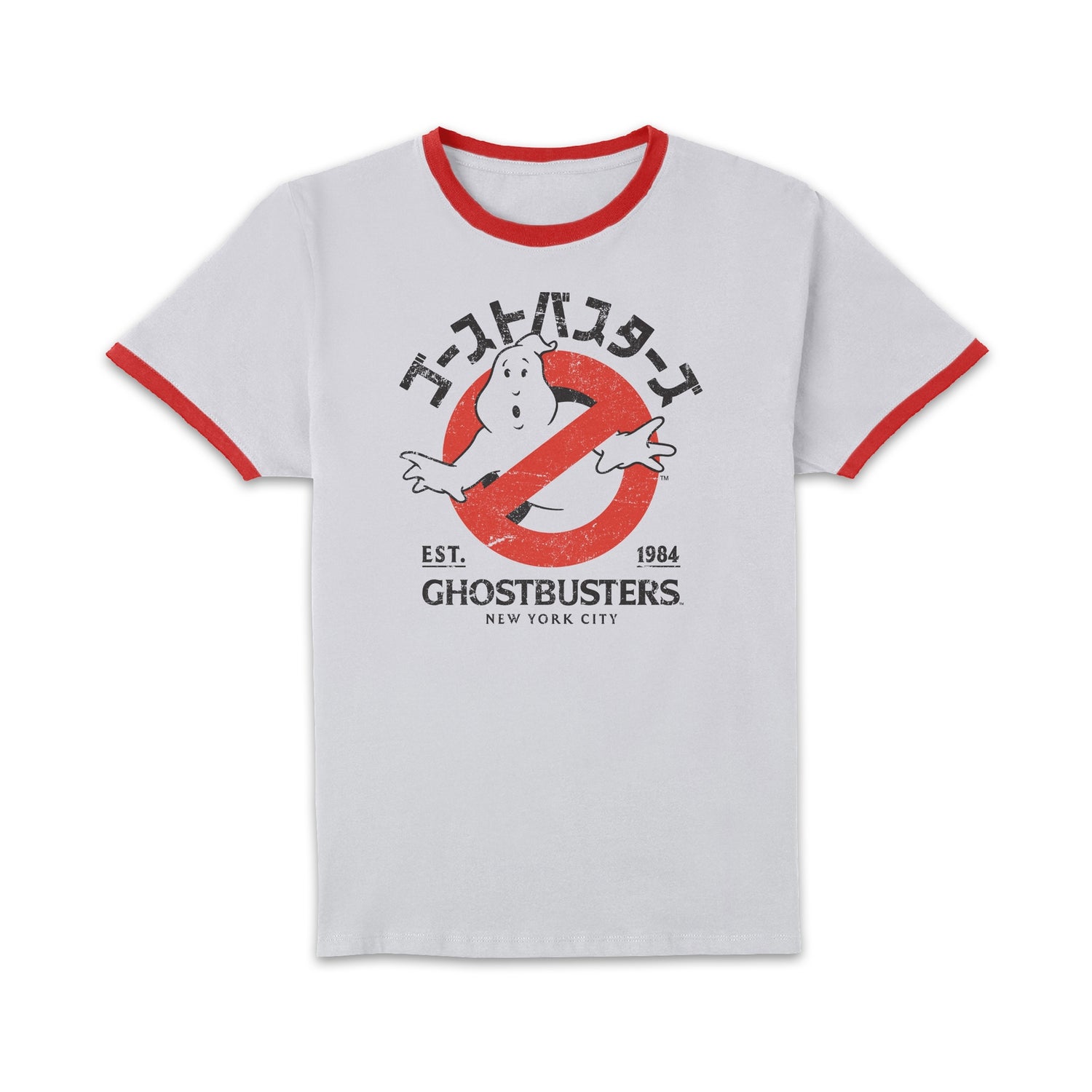 Ghostbusters EST. 1984 Unisex Ringer T-Shirt - White/Red Clothing ...