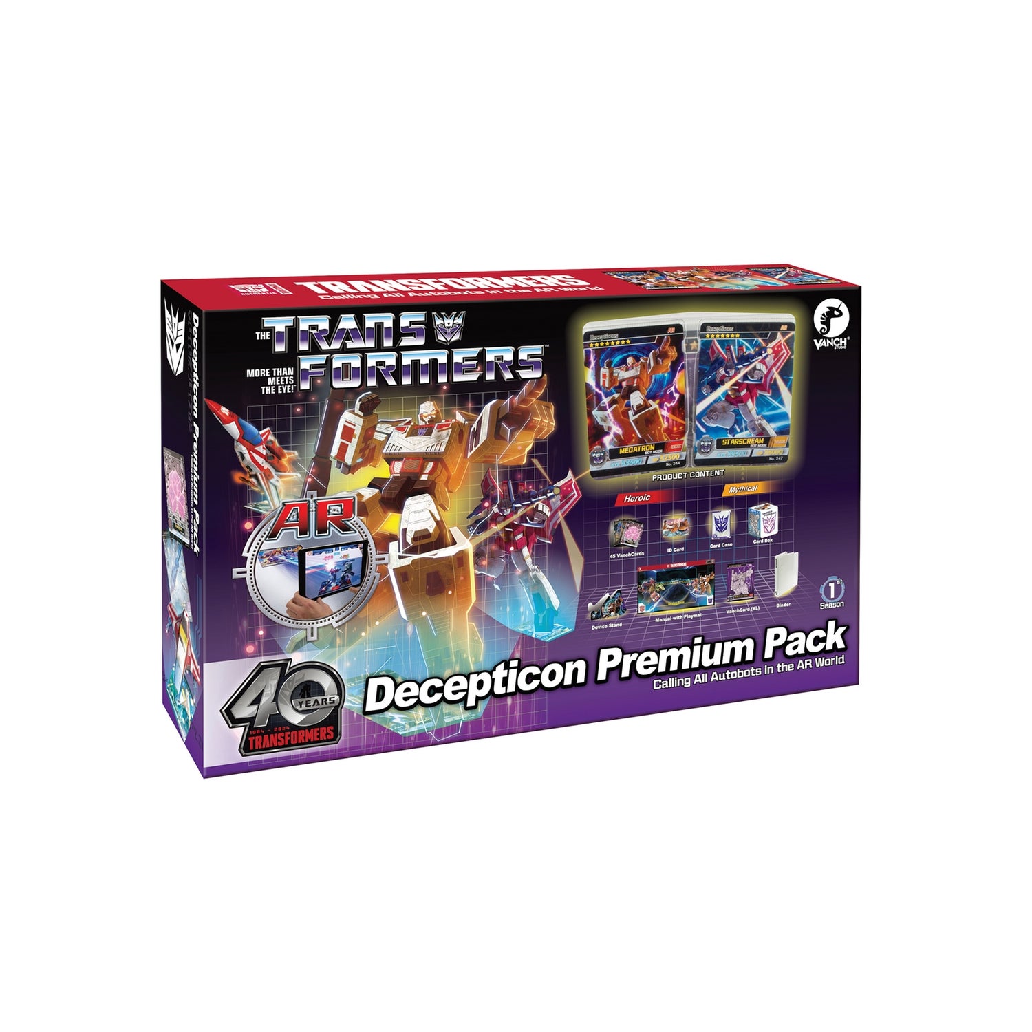 VanchCard Transformers Season 1 AR Trading Cards Decepticon Box Toys ...