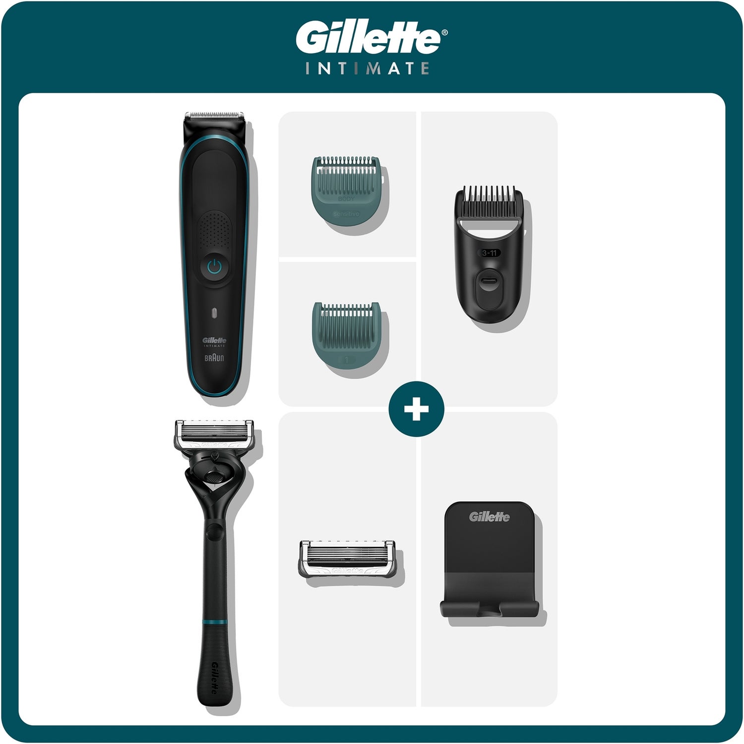 Intimate Pubic Hair Razor And Trimmer I5 Grooming Kit Gillette Uk