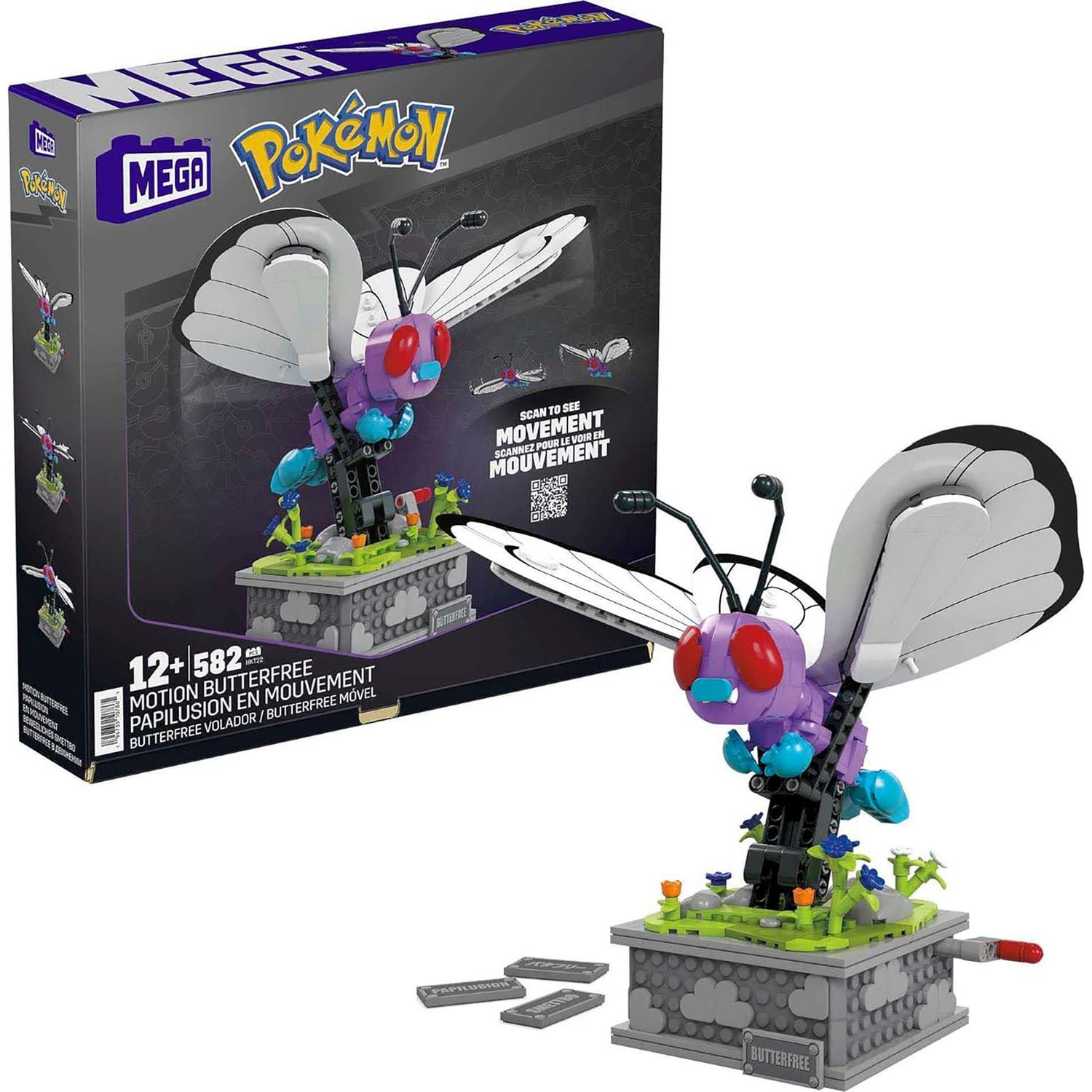 Mattel Pokemon Mega Construx Construction Set Motion Butterfree ...