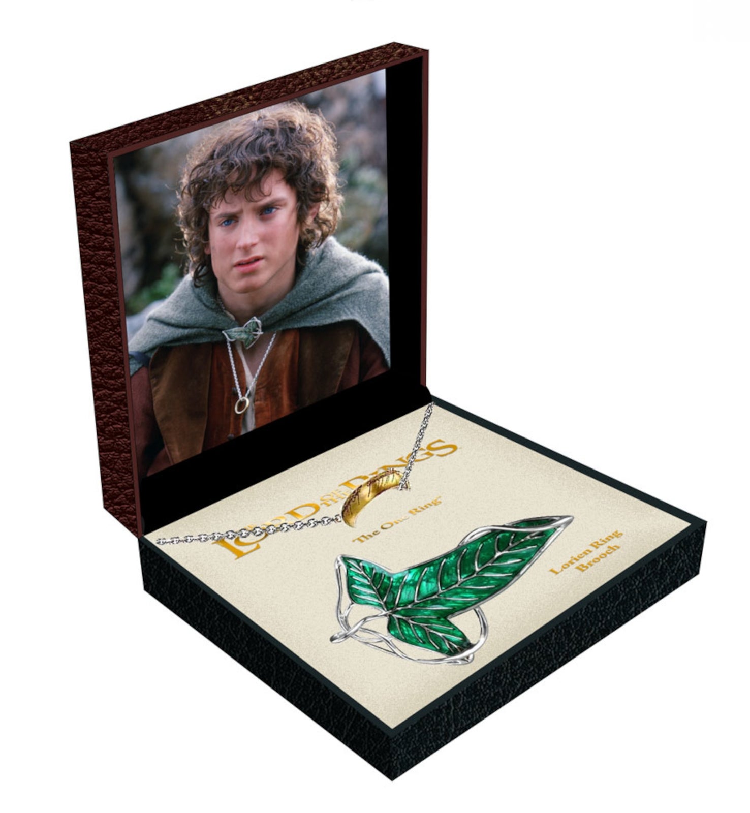 The Lord Of The Rings The One Ring In A Chain & Frodo's Brooch Set ...
