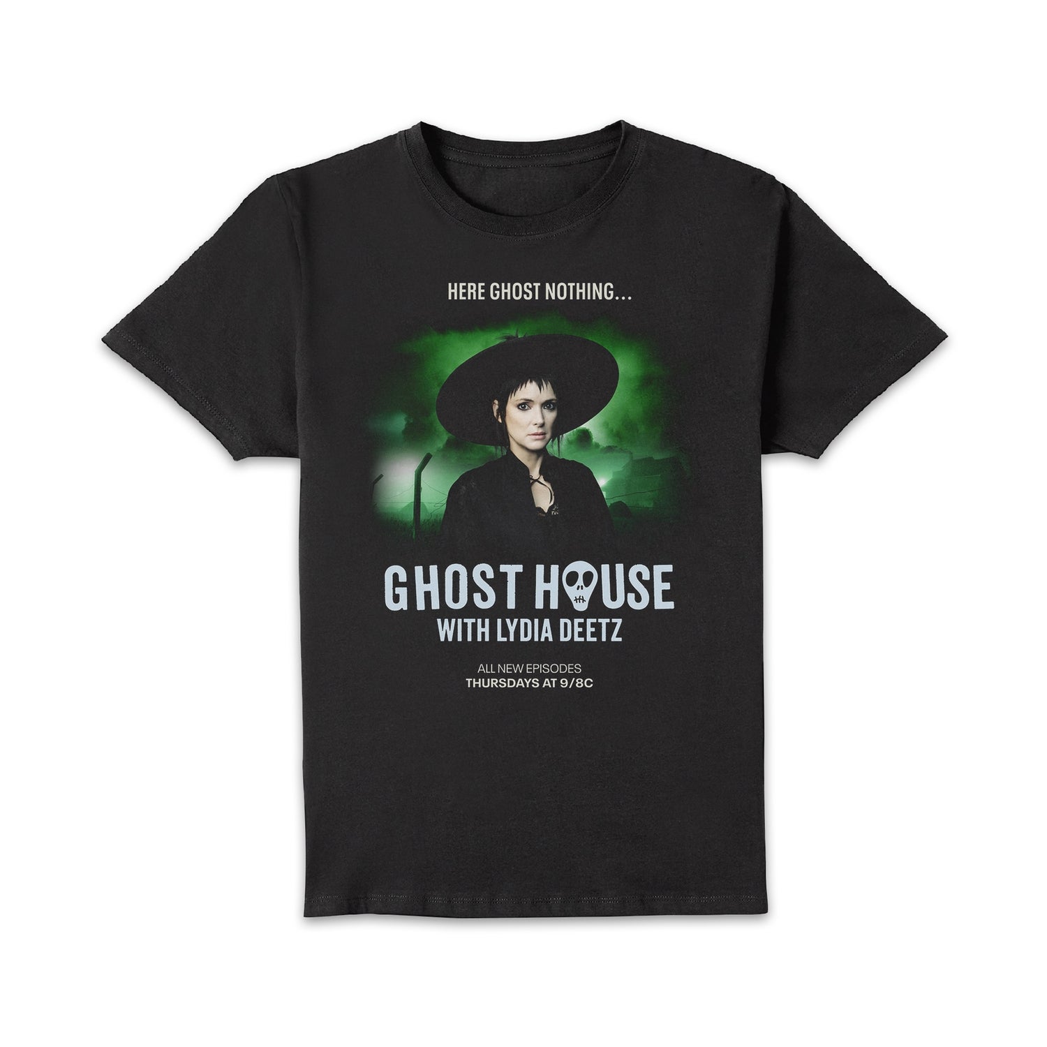 Beetlejuice Ghost House With Lydia Deetz Unisex T-Shirt - Black ...