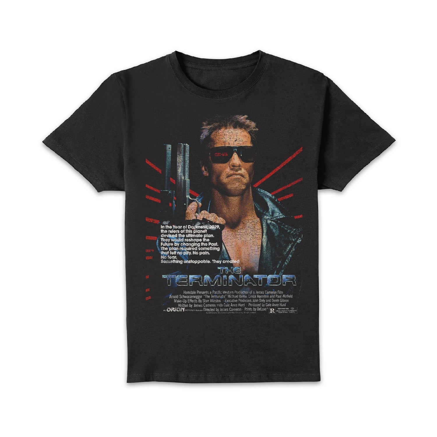 The Terminator Retro Poster Unisex T-Shirt - Black Clothing - Zavvi UK