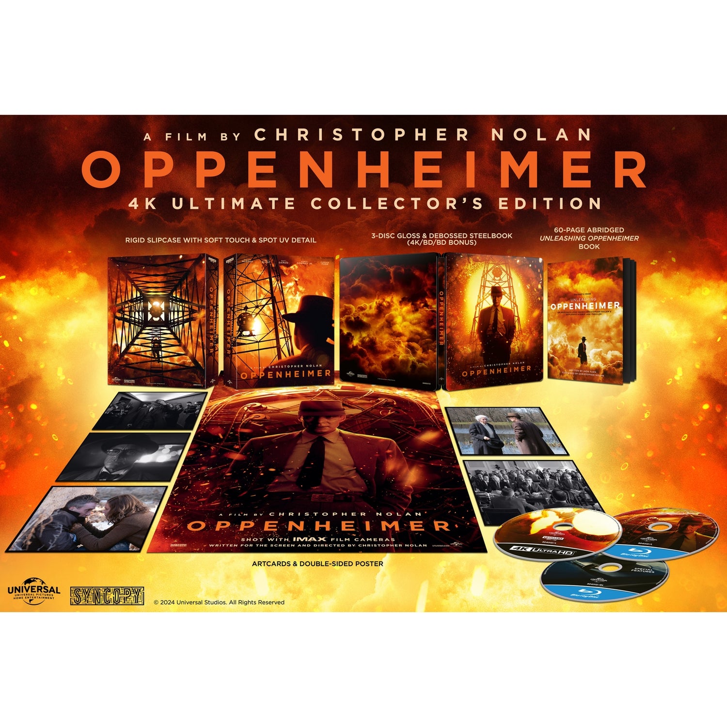 Oppenheimer Ultimate Collector's Edition 4K Ultra HD & Blu-ray Steelbook 4K | Zavvi Australia