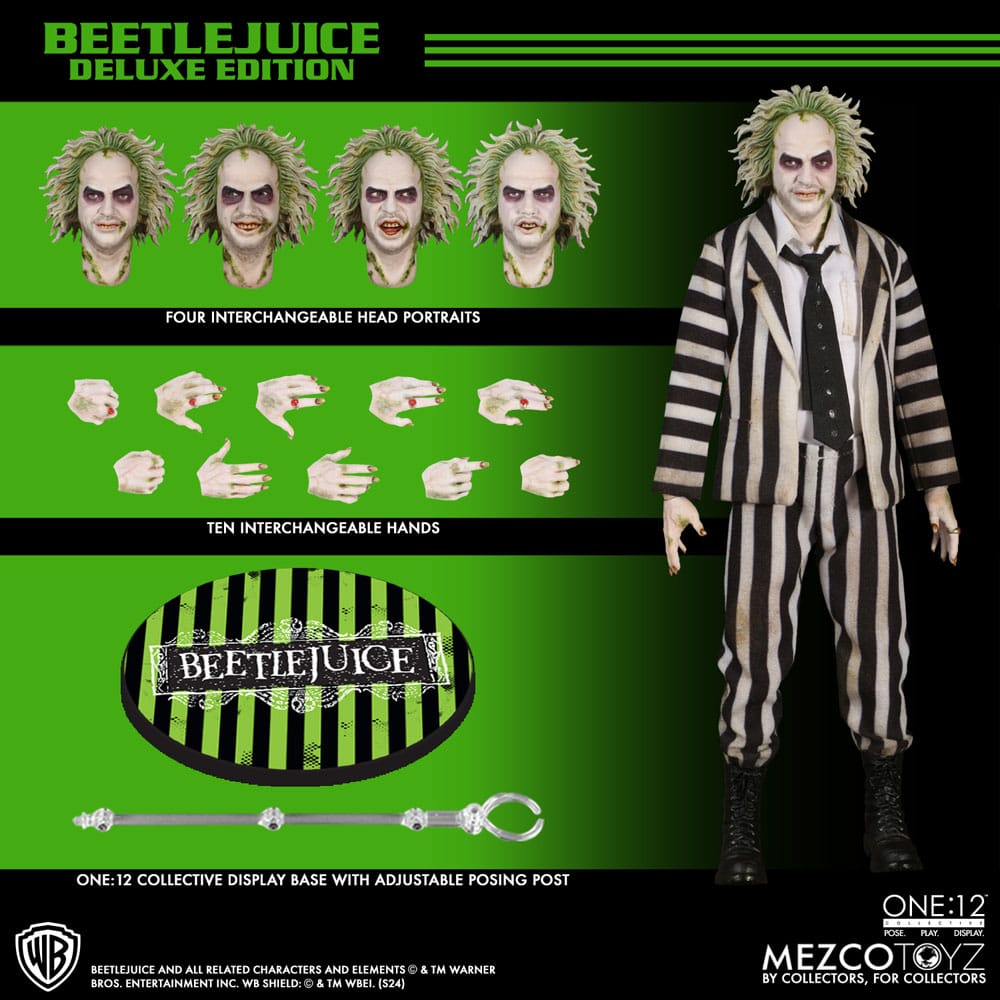 Mezco One:12 Collective Beetlejuice ( 1988 ) Deluxe Edition Action ...