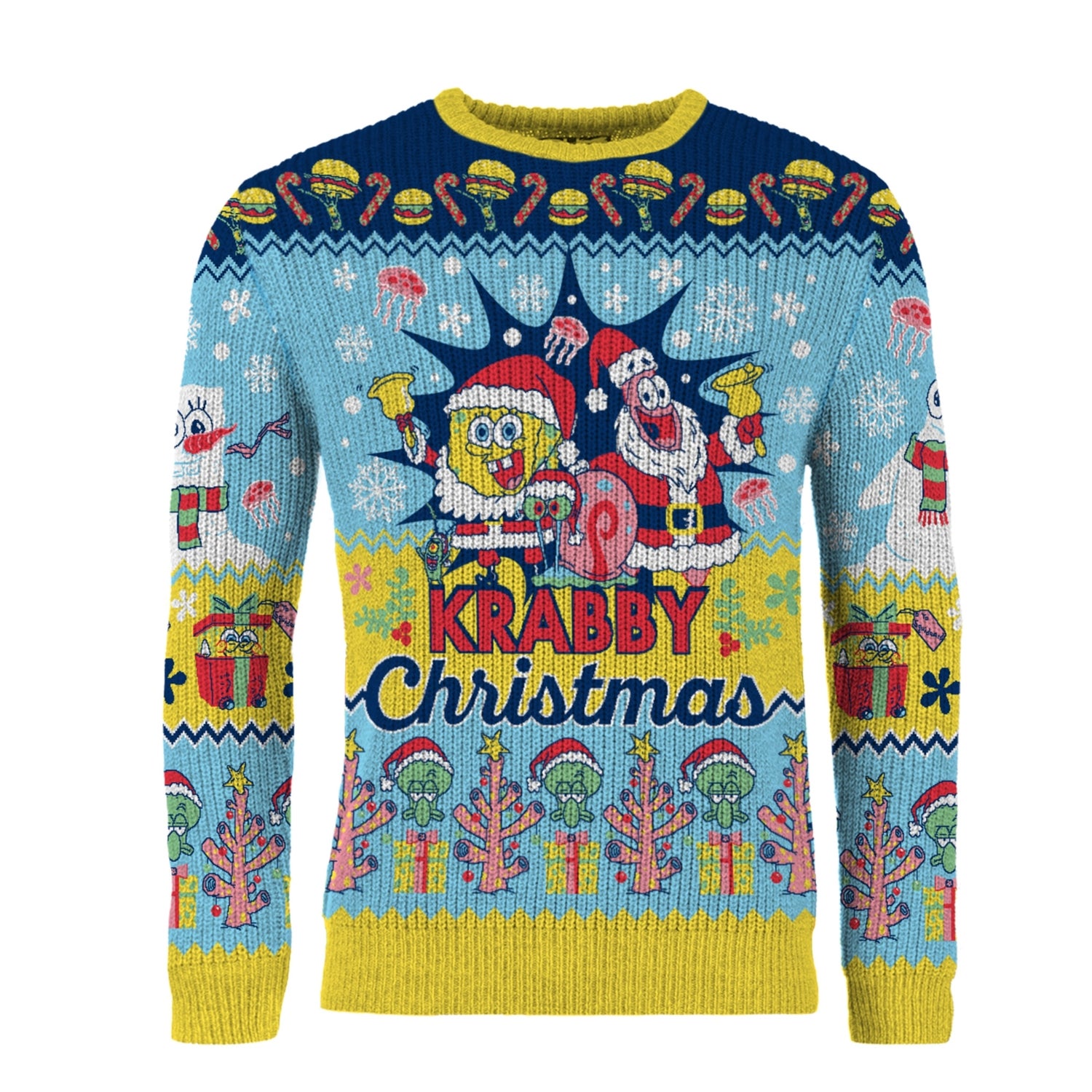 Spongebob Squarepants Krabby Christmas Knitted Christmas Jumper ...