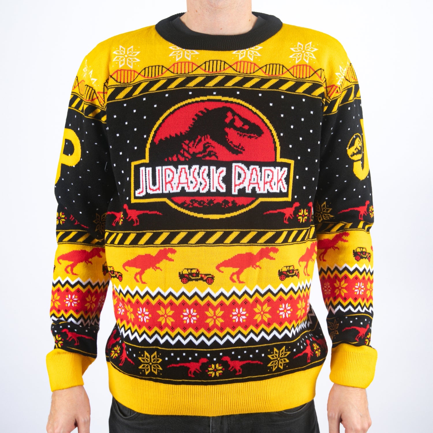 Jurassic Park Logo Knitted Christmas Jumper Clothing - Zavvi UK