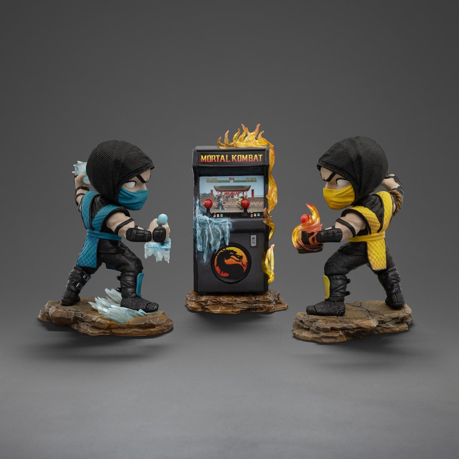 Iron Studios Mortal Kombat Scorpion vs Subzero Arcade Set MiniCo Figure ...