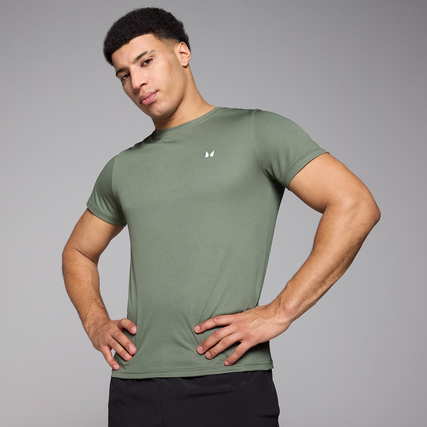 MP Men's Grid Training T-Shirt - Light Khaki | MYPROTEIN™