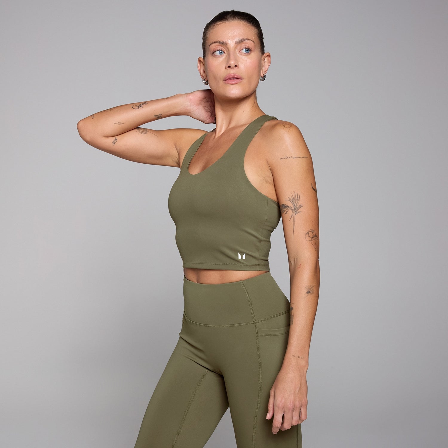 MP Women's Active Racer Back Vest - Khaki | MYPROTEIN™