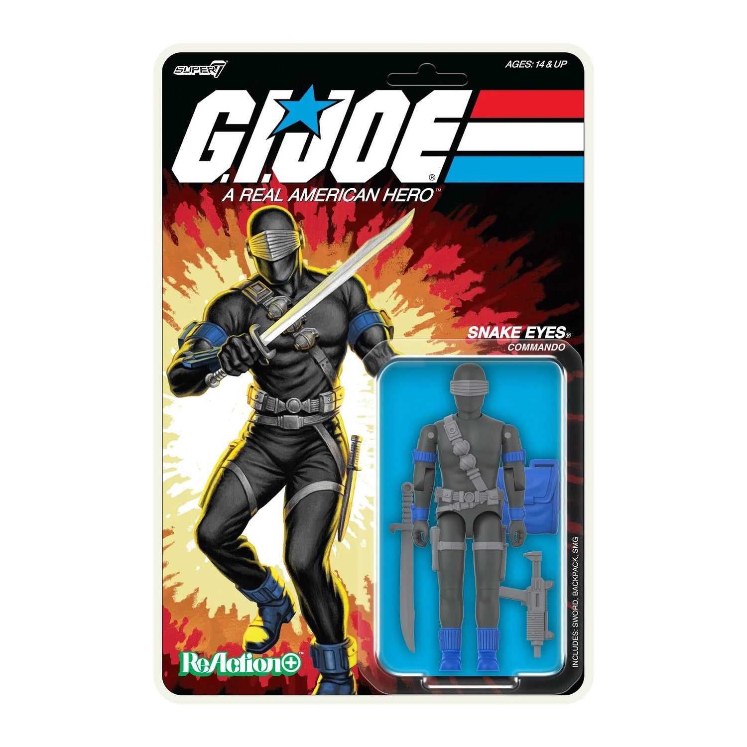 Super7 G.I. Joe ReAction+ Wave 1 - Snake Eyes (Comic) Action Figure ...