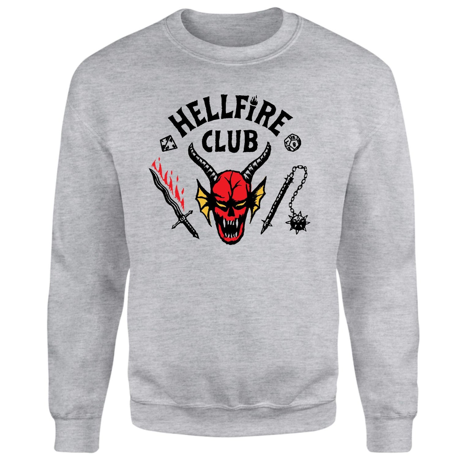 Stranger Things Hellfire Club Sweatshirt - Grey Clothing | Zavvi Australia