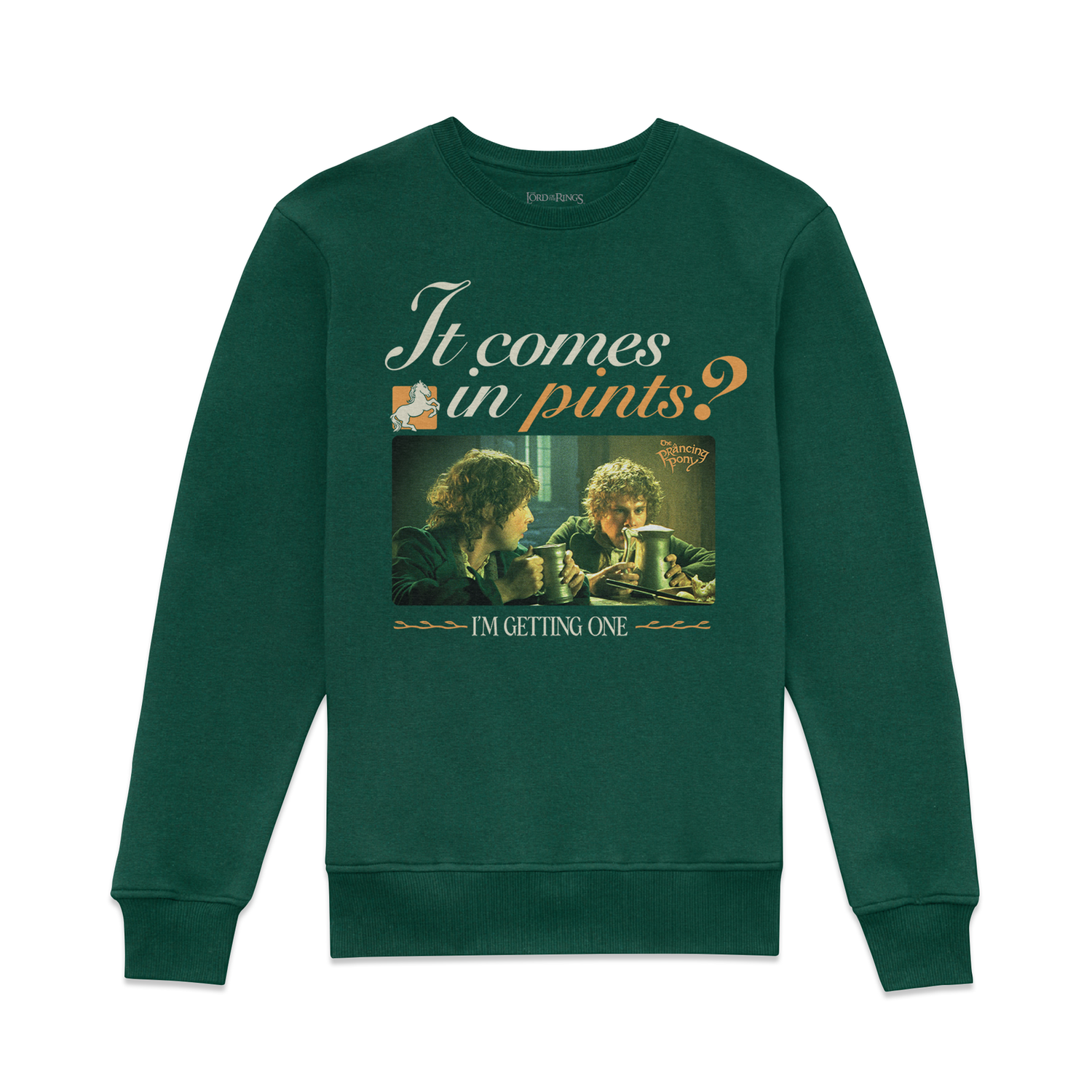 Lord Of The Rings It Comes In Pints Sweatshirt - Green Clothing - Zavvi US