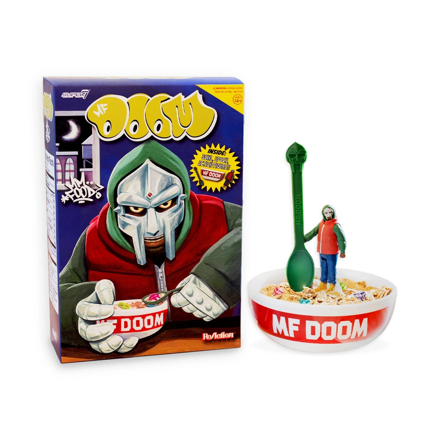 MF Doom X Super7 - MM..Food ReAction Figure & Cereal Bowl Set ...