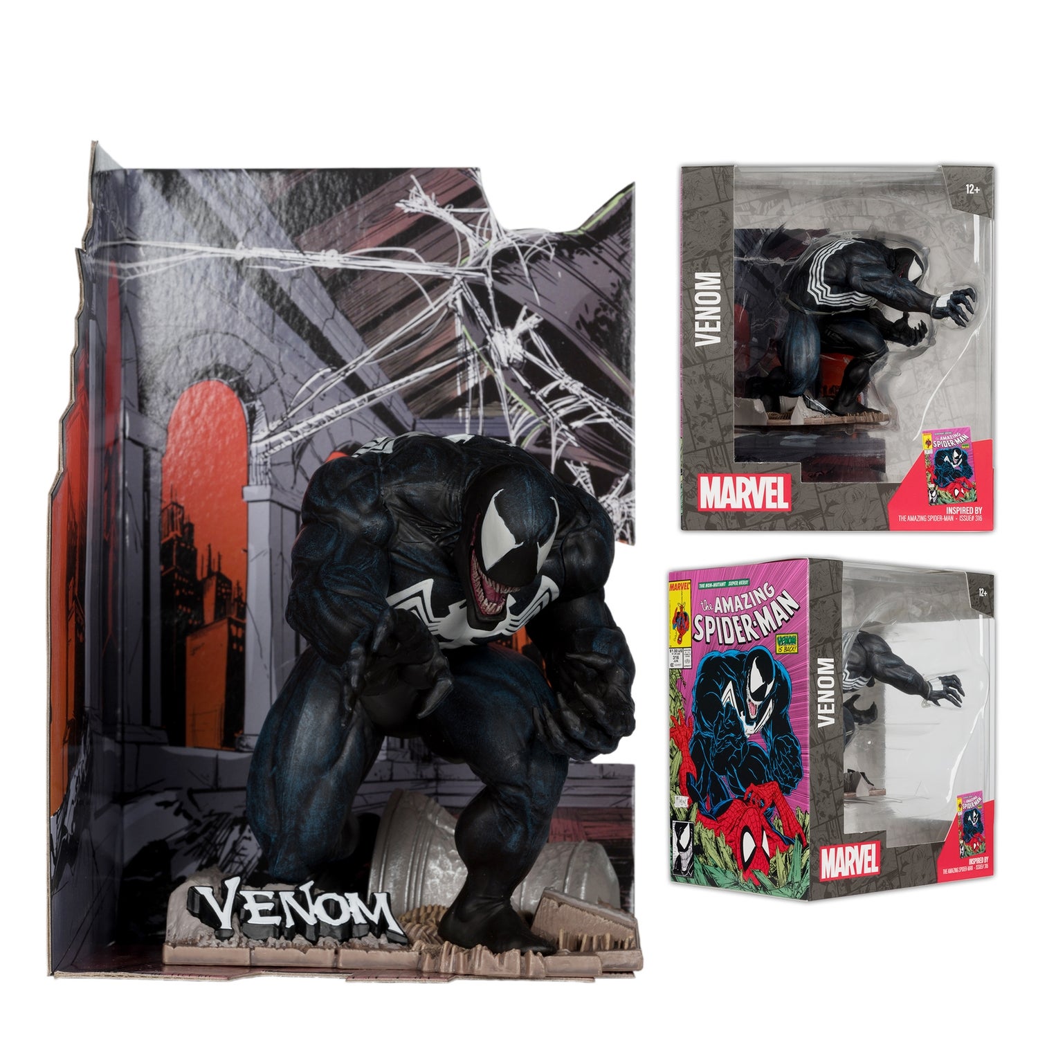 Marvel Venom 1:10th Scale Collectible with Scene (The Amazing SpiderMan ...