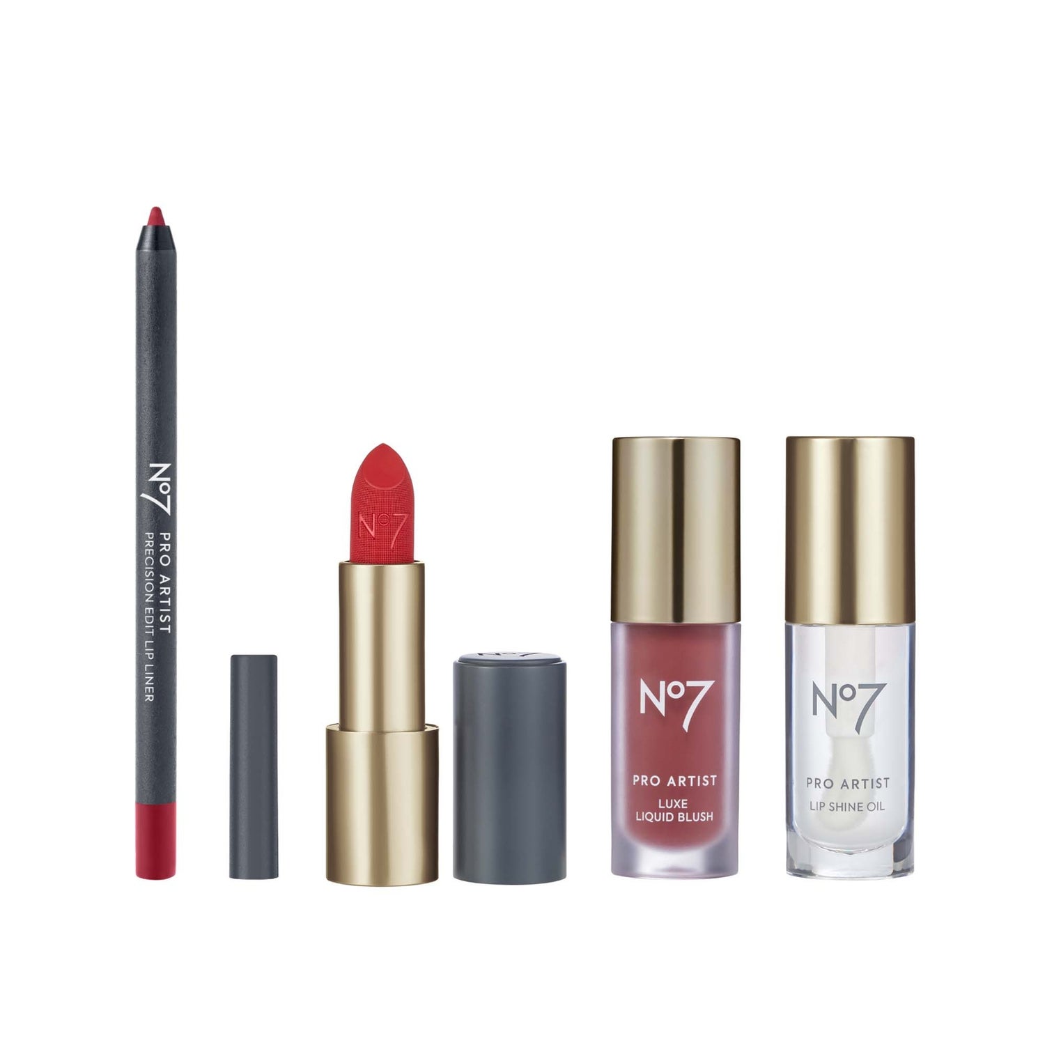 Pro Artist Lip & Cheek Collection 4 Piece Bundle | No7