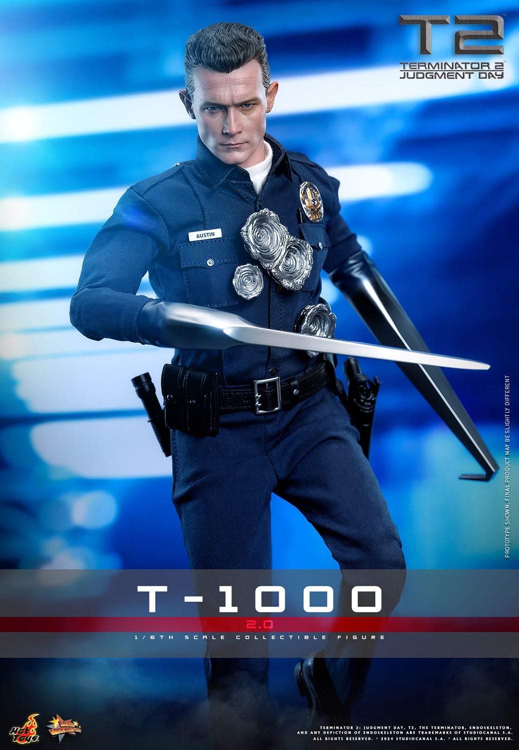Hot Toys Terminator 2: Judgment Day T-1000 1:6th Scale Collectible ...