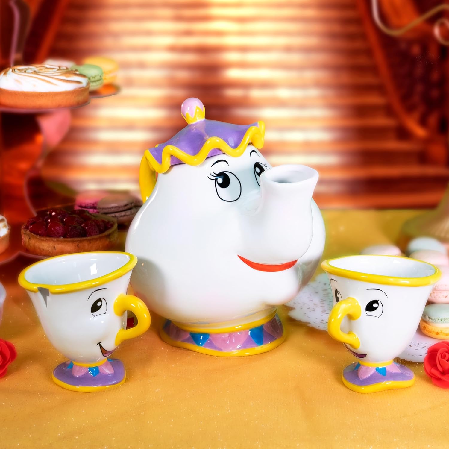 Disney Beauty and The Beast Mrs. Potts & Chip Ceramic Premium Teapot ...