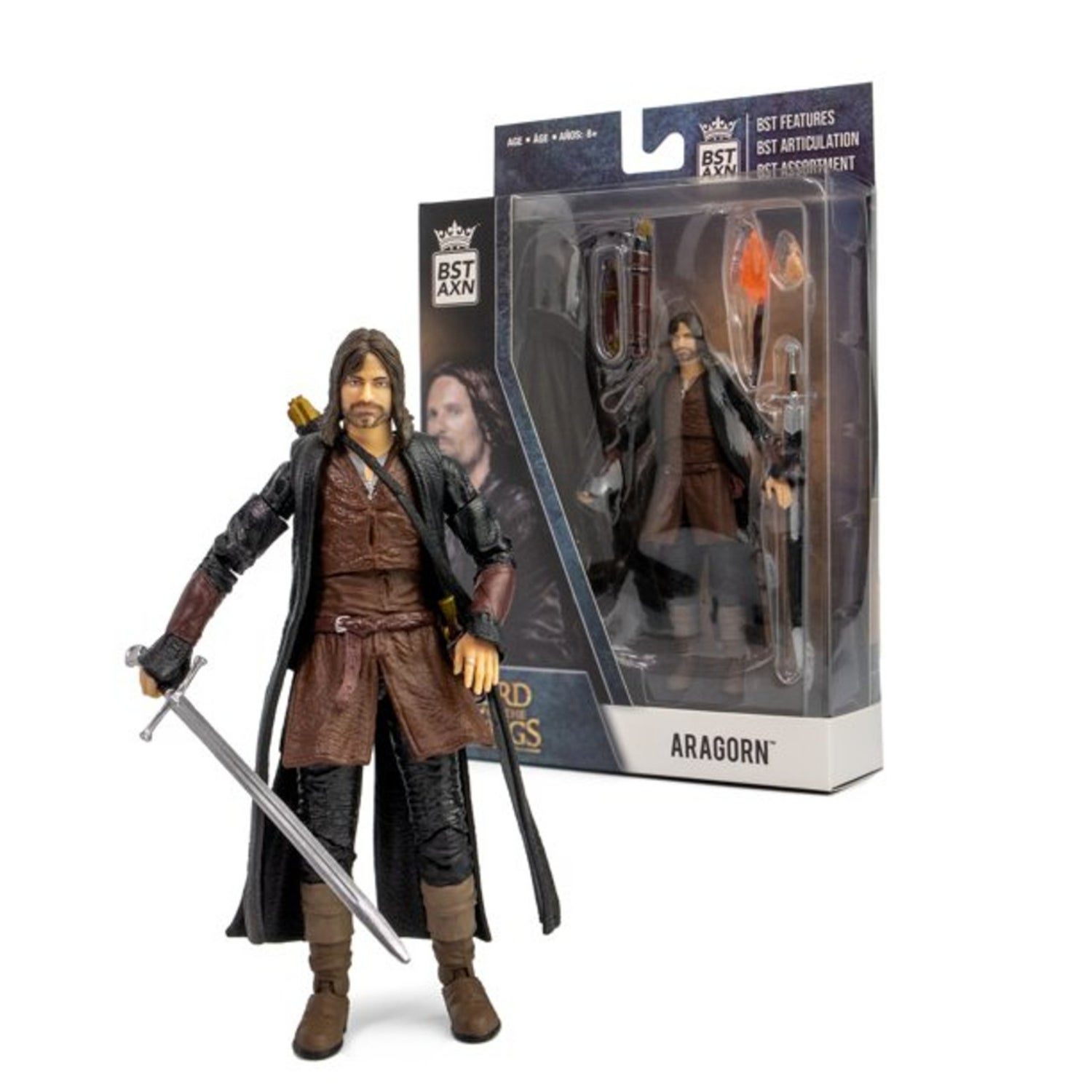Loyal Subjects BST AXN Lord of the Rings Aragorn 5" Action Figure ...