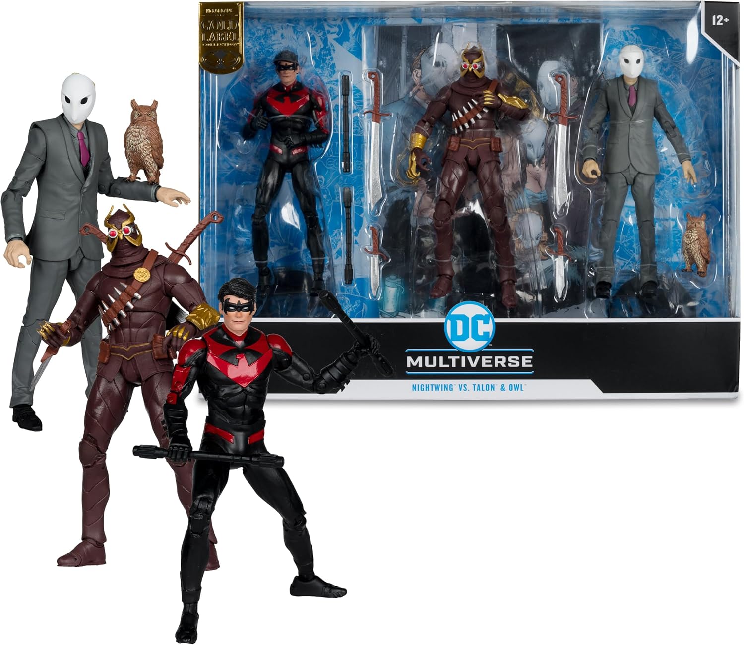 MCFARLANE DC MULTIVERSE 7IN 3PK - TALON & NIGHTWING & OWL (BATMAN ...