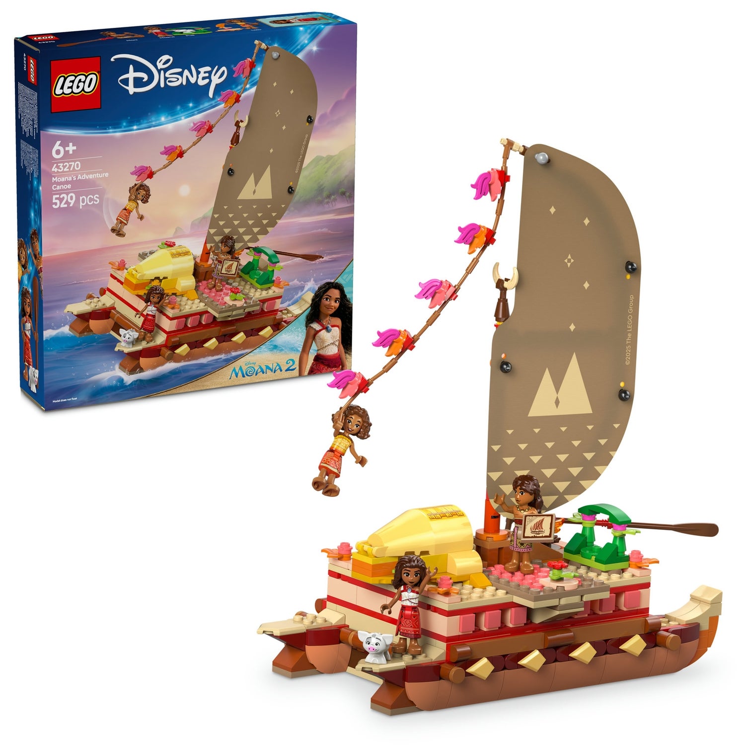 LEGO ǀ Disney Princess Moana’s Adventure Canoe Set 43270 Toys - Zavvi UK