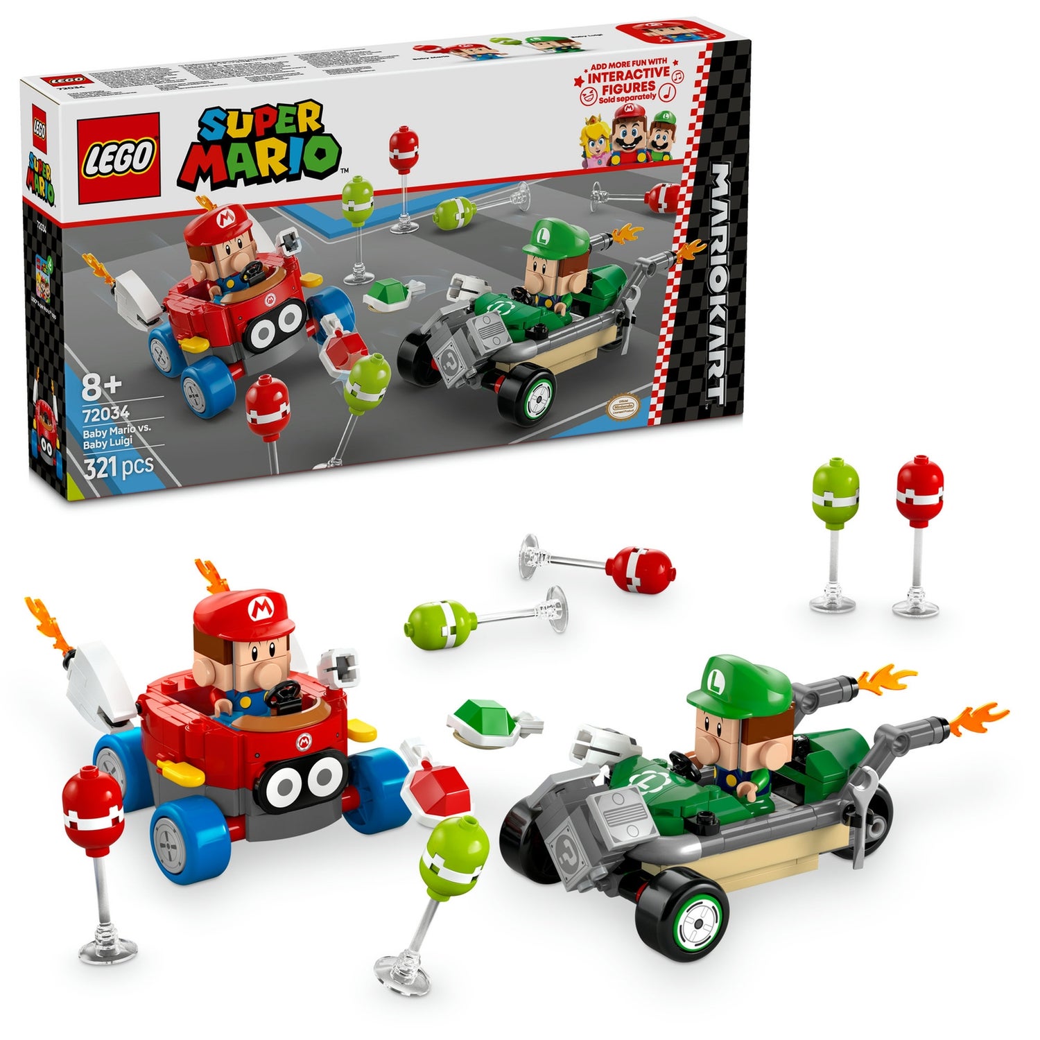 LEGO Super Mario: Mario Kart – Baby Mario vs. Baby Luigi 72034 Toys ...