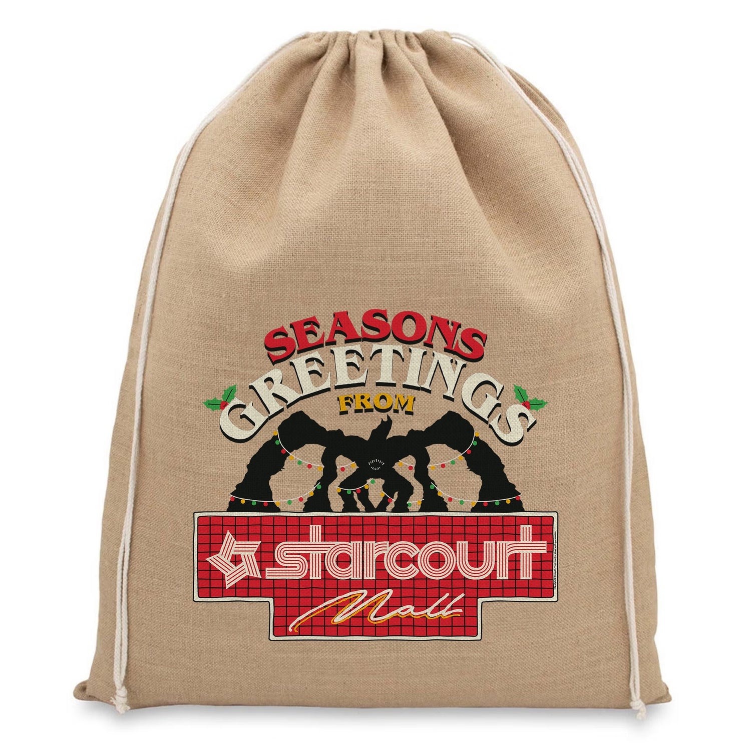 Stranger Things Seasons Greetings Christmas Hessian Sack | Zavvi.nl
