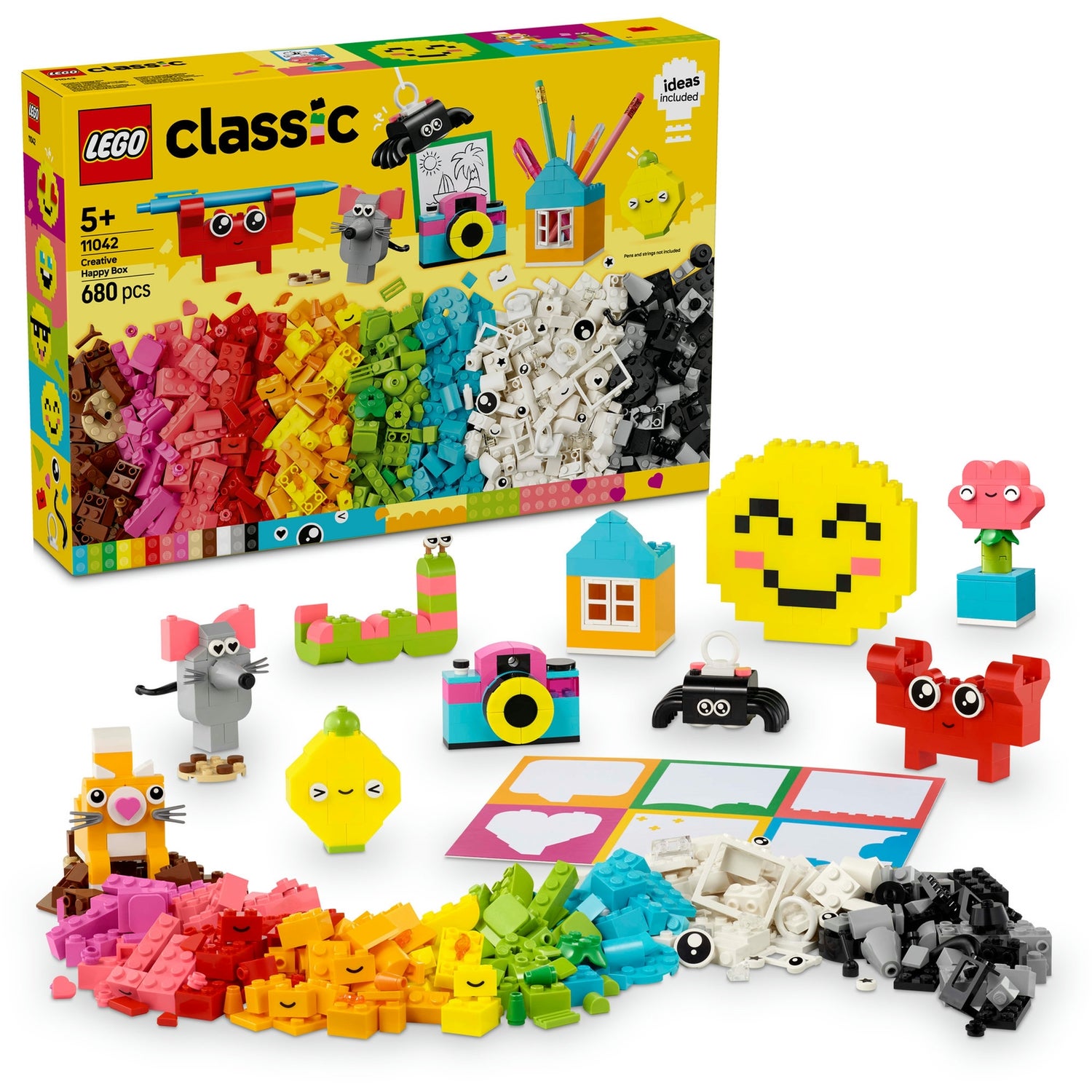 LEGO Classic Creative Happy Box Creative Toys Set 11042 Toys - Zavvi UK