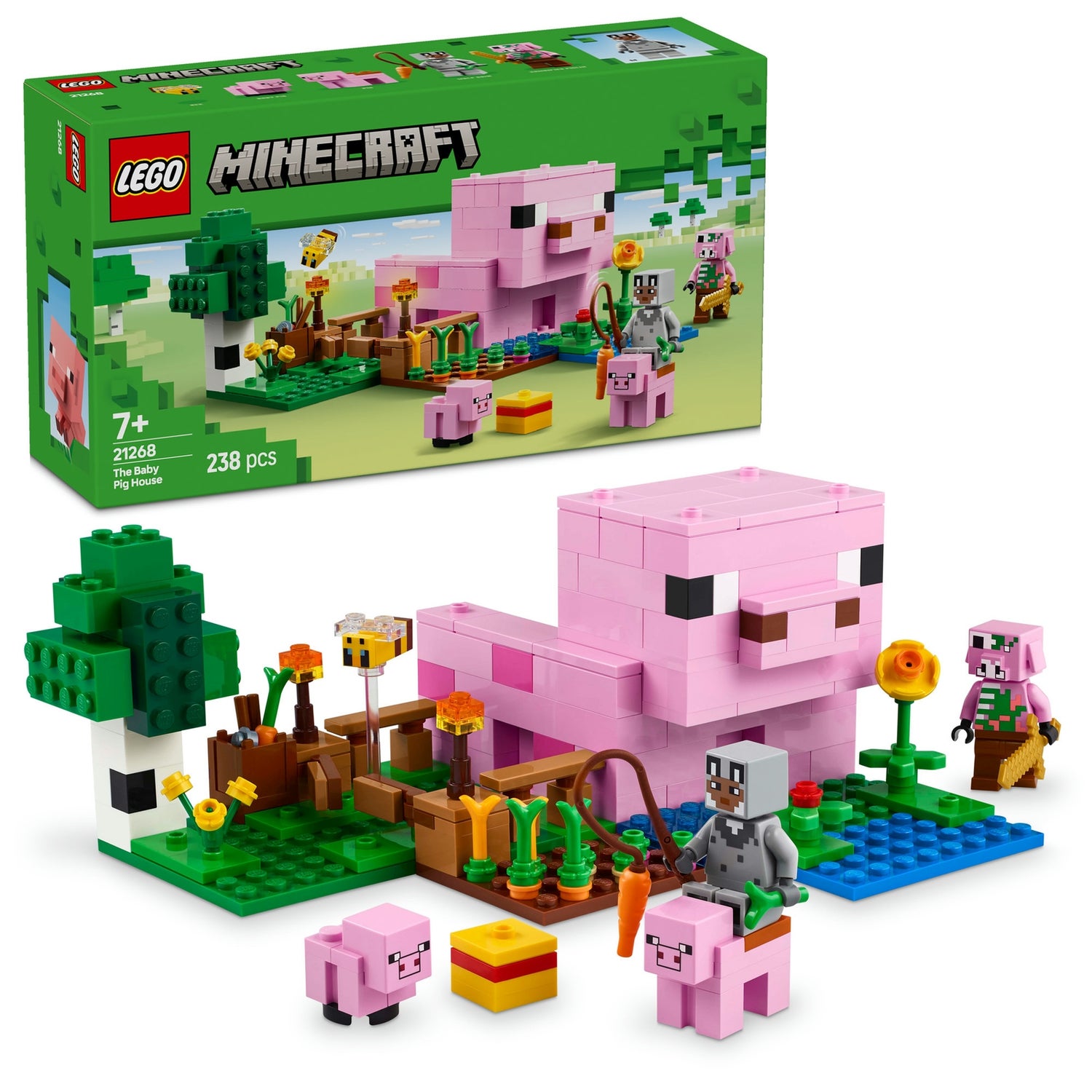 LEGO Minecraft The Baby Pig House with Animal Toys 21268 | Zavvi.nl
