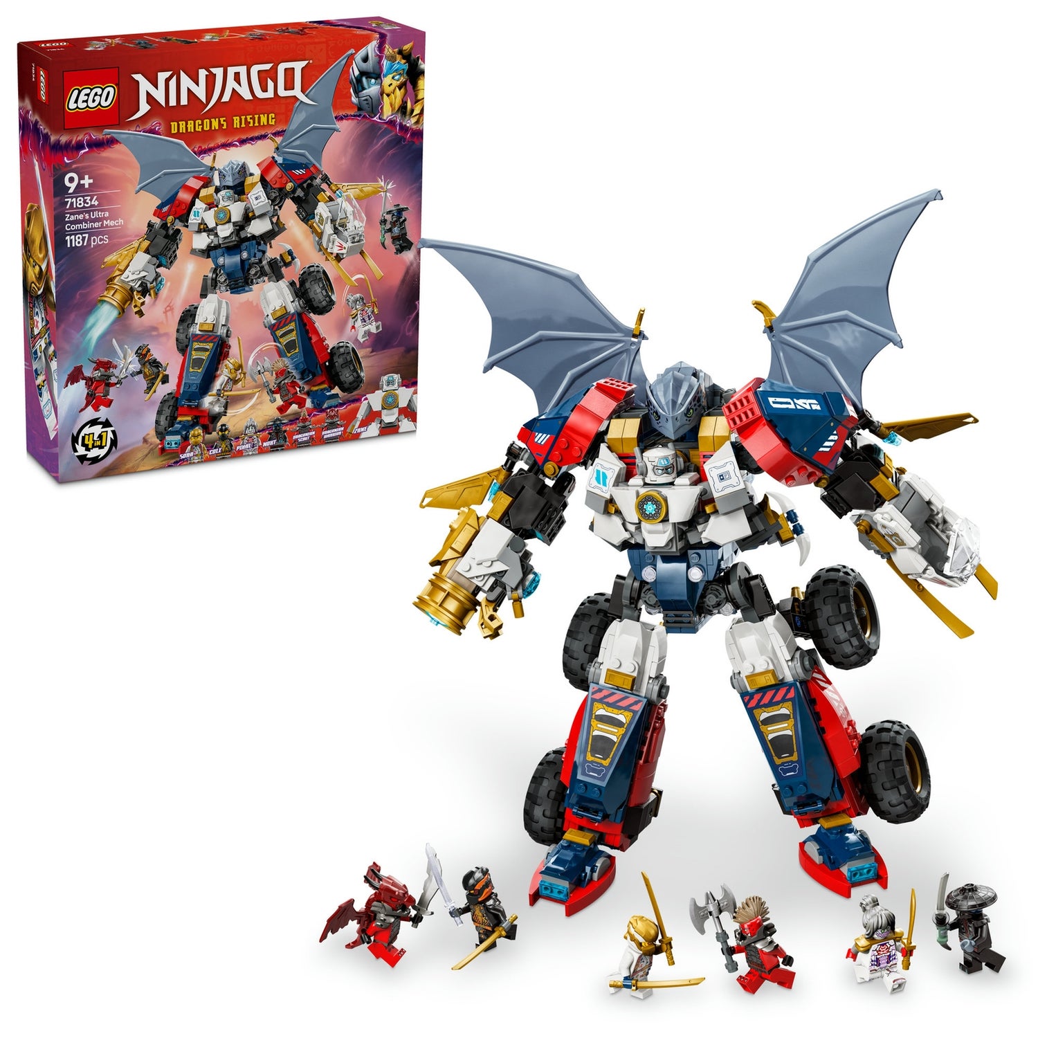 LEGO NINJAGO 4in1 Zane’s Ultra Combiner Mech Ninja Toy 71834 Toys ...