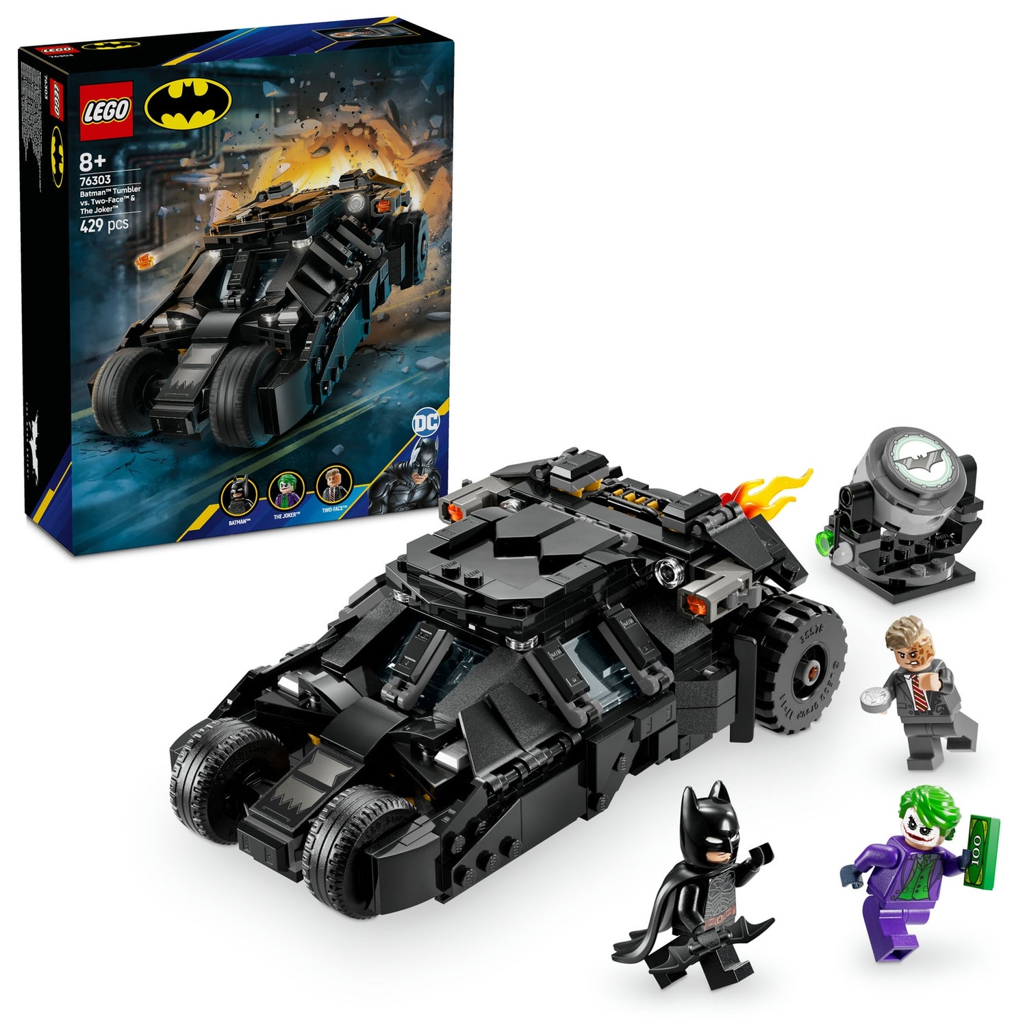 LEGO DC Batman Tumbler vs. Two-Face & The Joker Set 76303 Toys - Zavvi UK