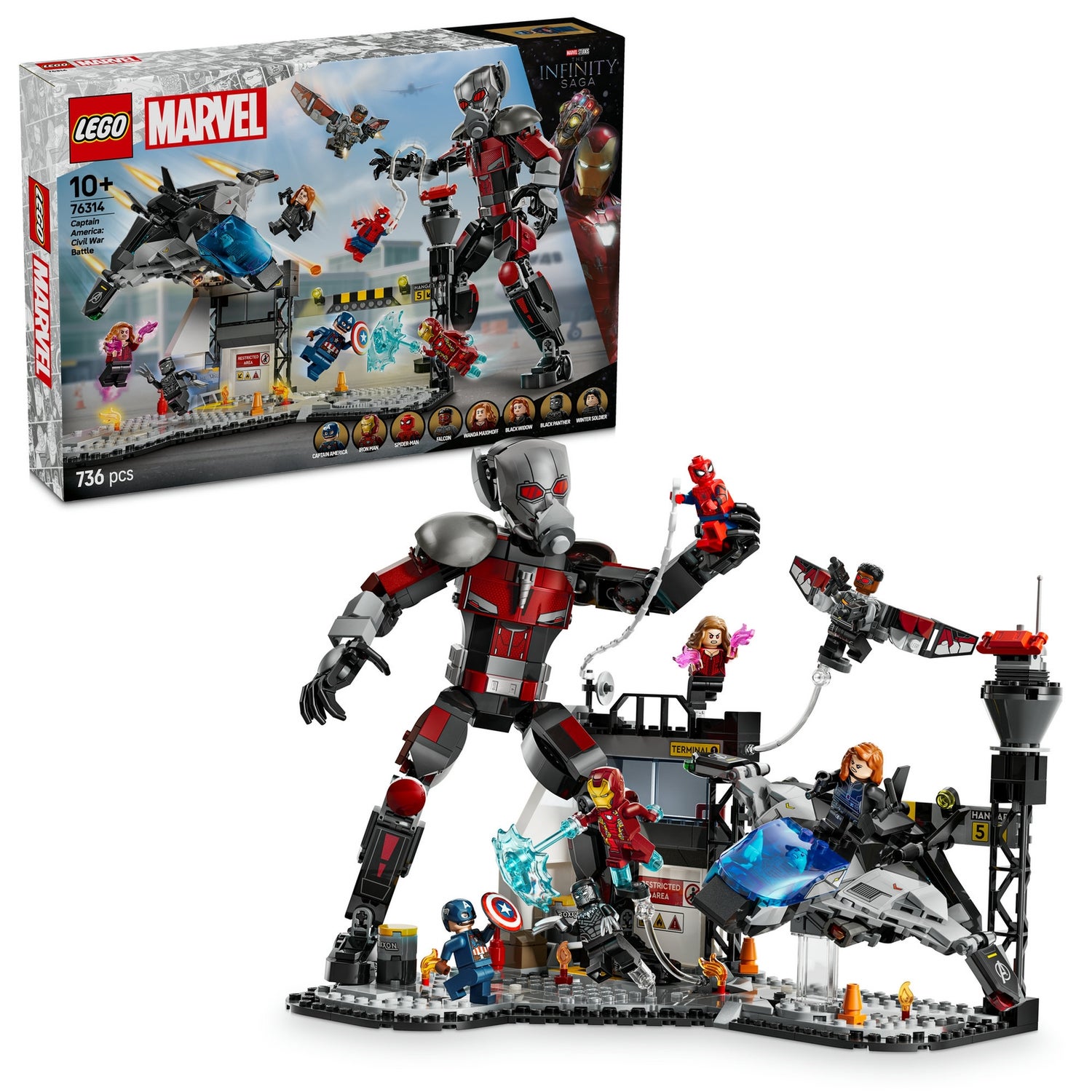 LEGO Marvel Captain America: Civil War Action Battle 76314 Toys - Zavvi UK