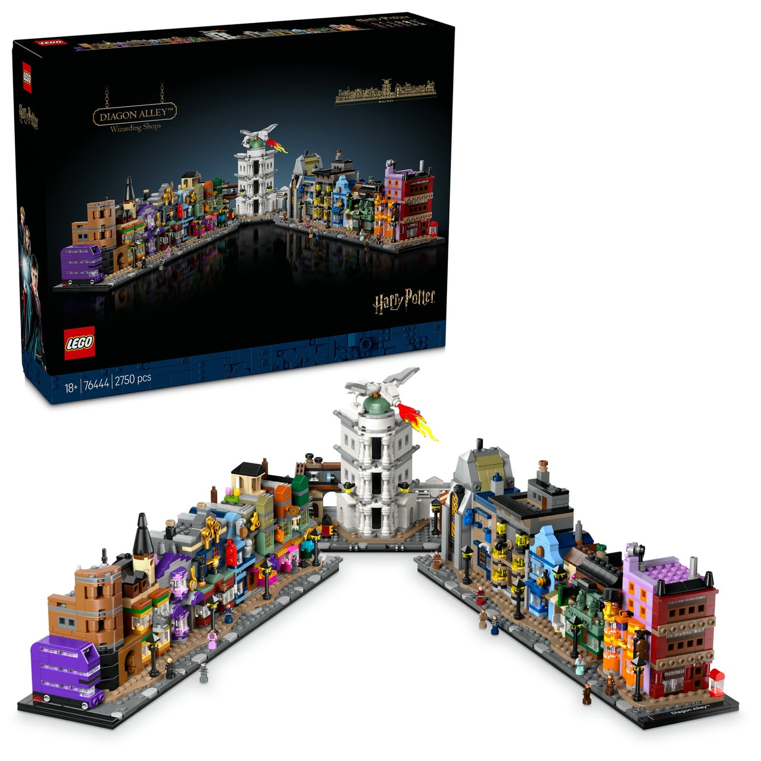 LEGO Harry Potter Diagon Alley Wizarding Shops Set 76444 Toys - Zavvi UK