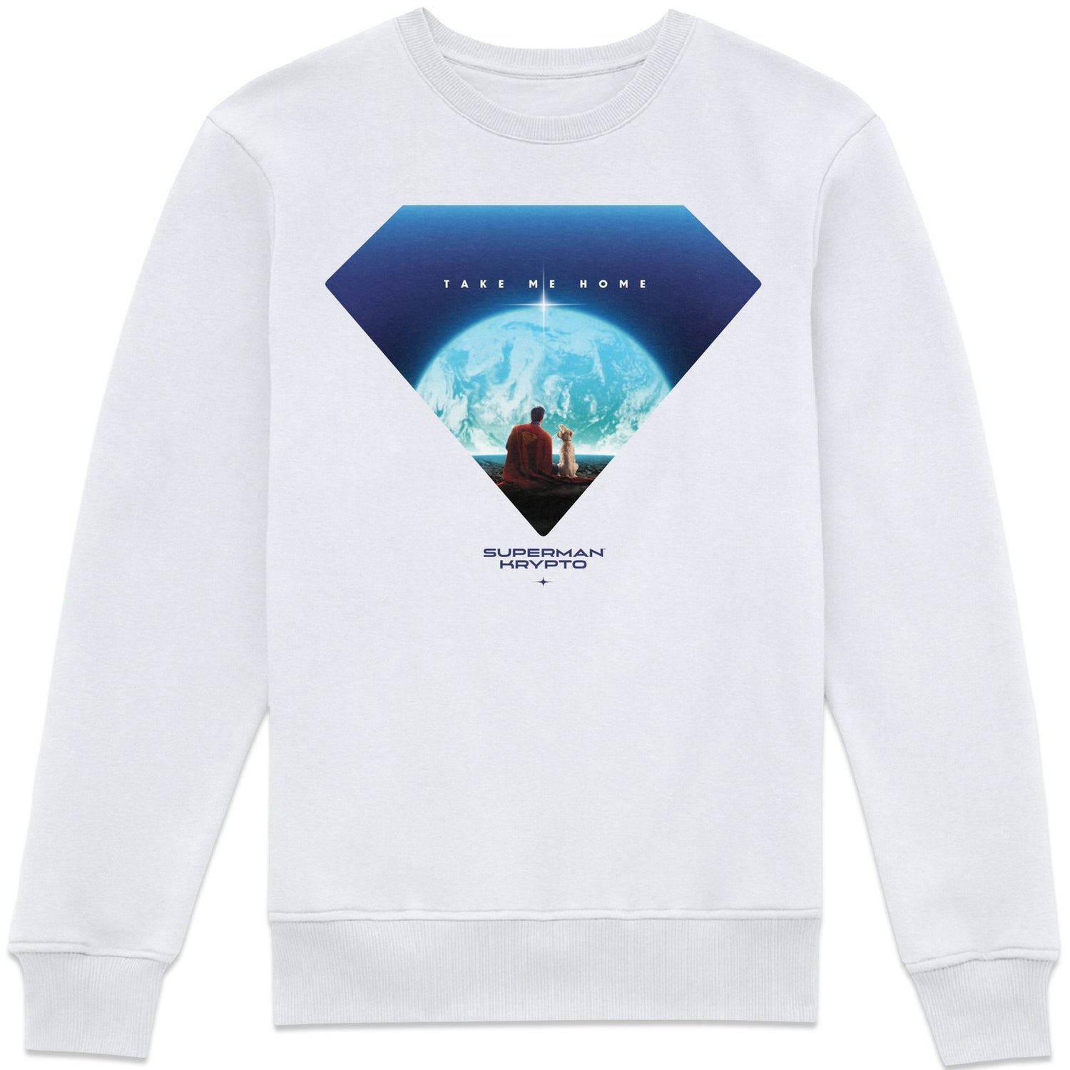 Superman Earth View Sweatshirt - White Clothing - Zavvi US