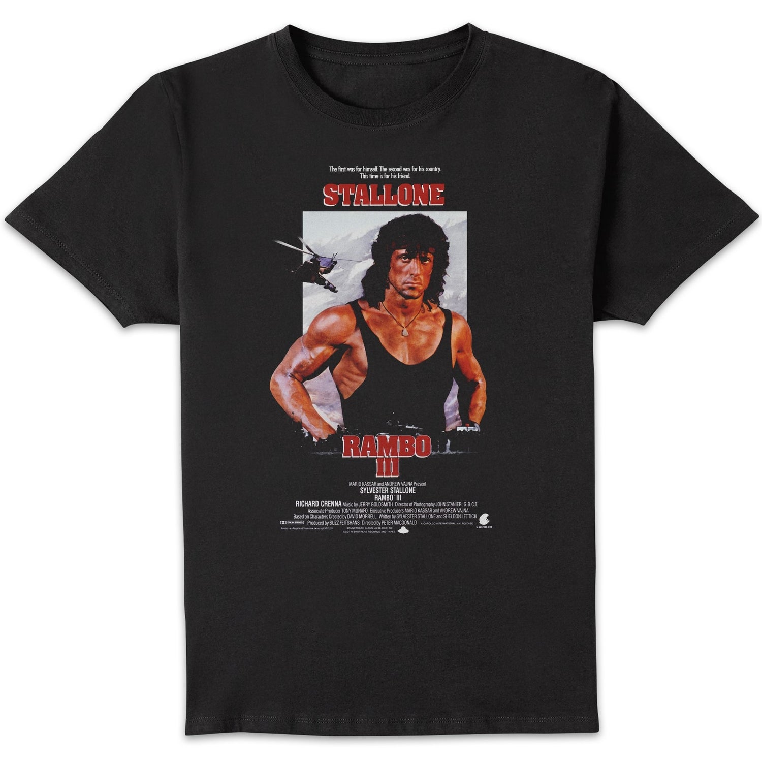 Rambo 3 Classic Poster Unisex T-Shirt - Black Clothing - Zavvi UK