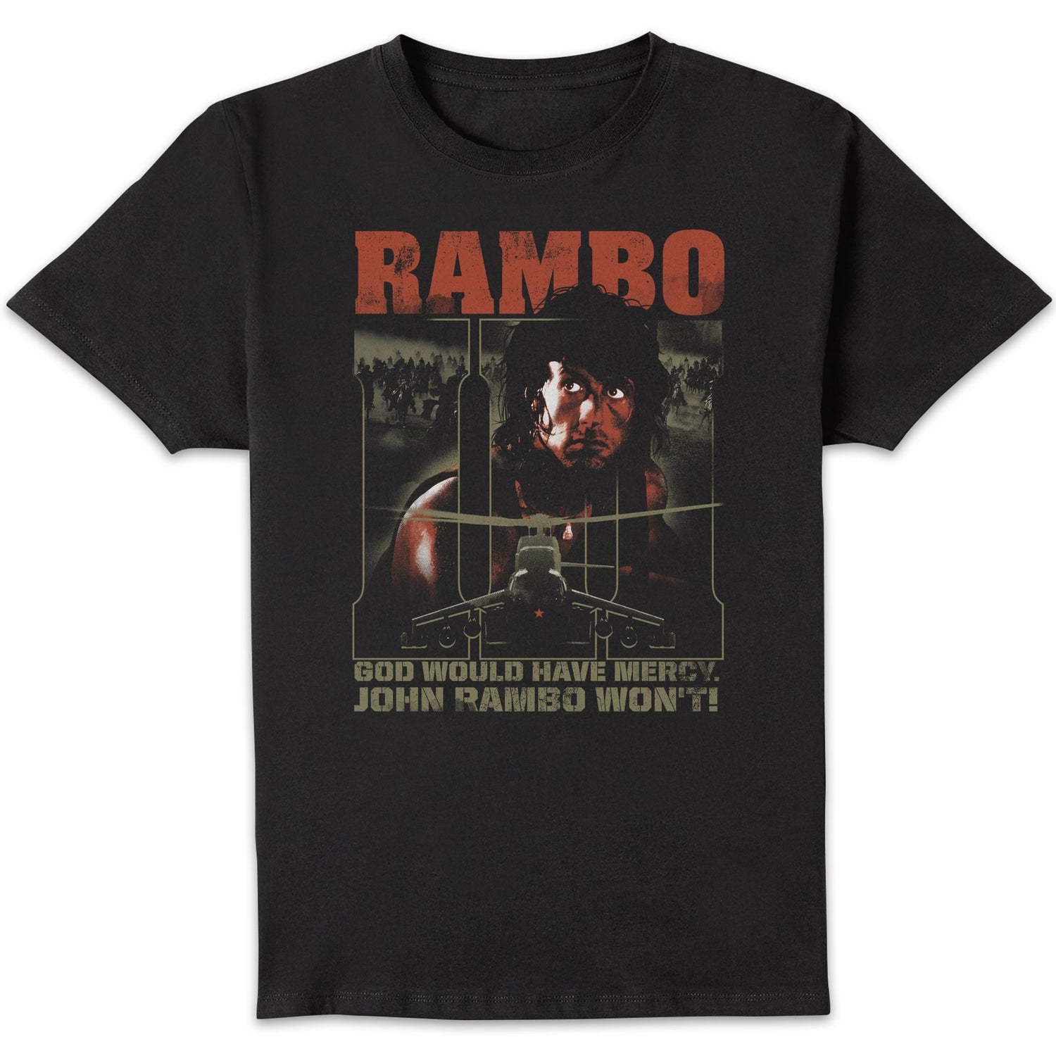 Rambo 3 No Mercy Unisex T-Shirt - Black Merchandise - Zavvi Ireland