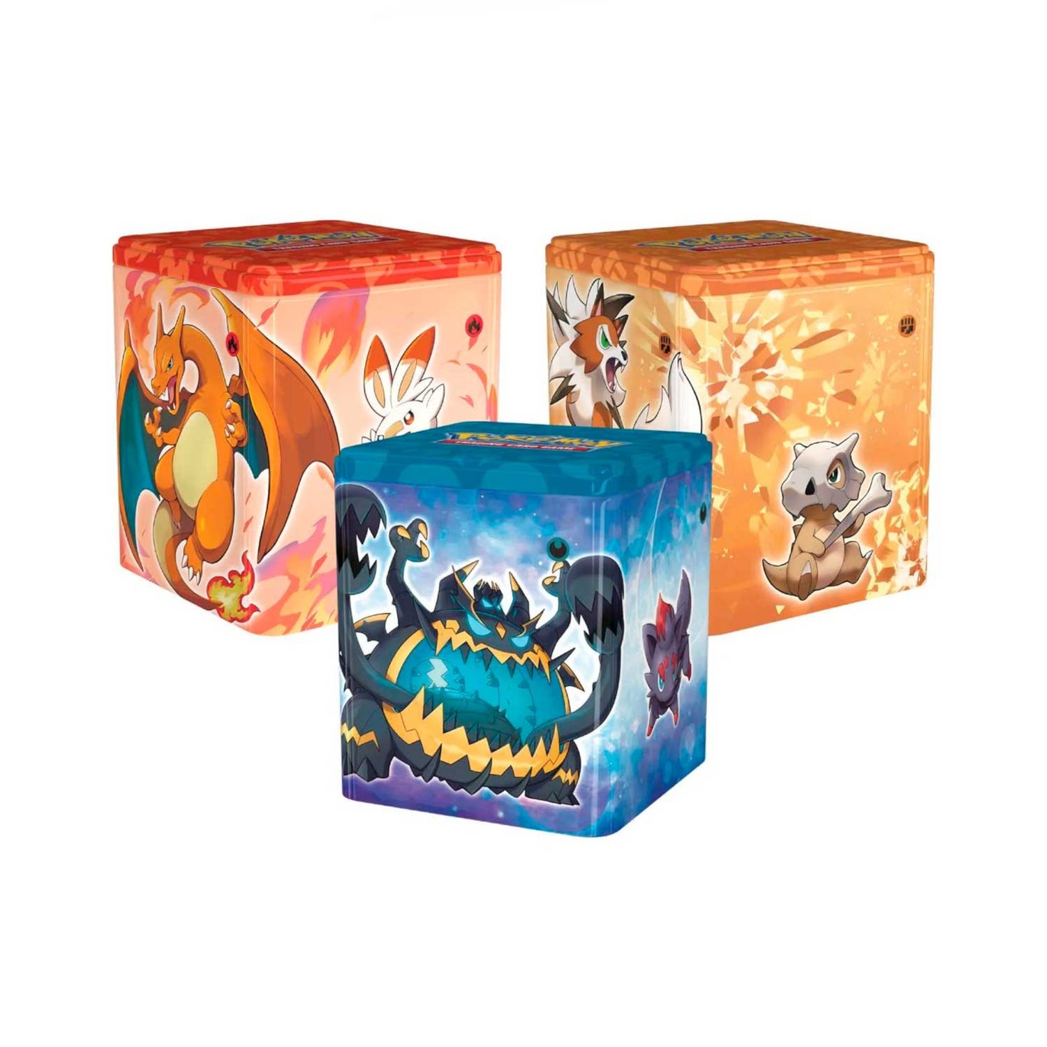 Pokemon TCG: Stacking Tin Fighting/Fire/Darkness Assortment Toys - Zavvi UK