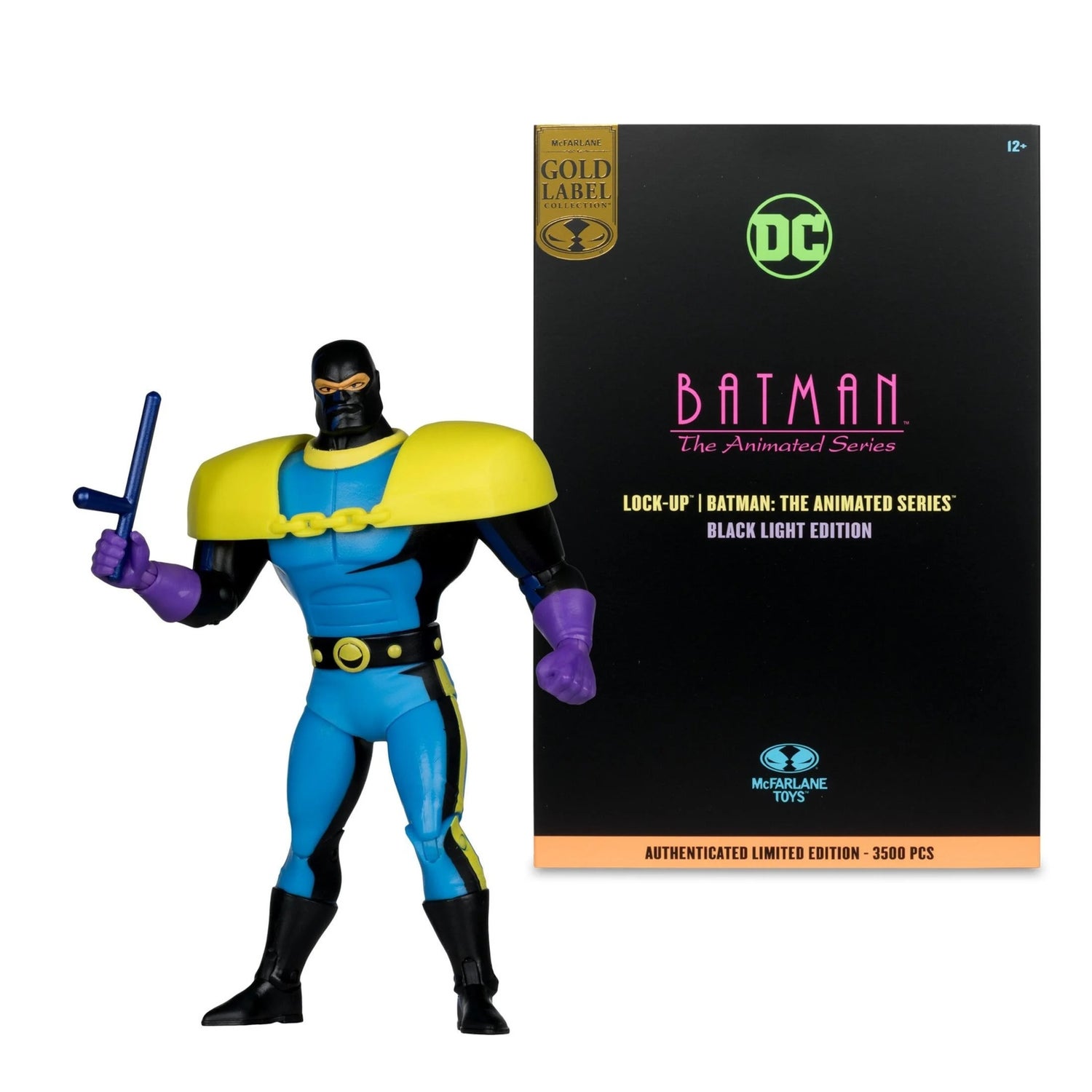 McFarlane DC Direct Batman The Animated Series Black Light Lock-Up Gold ...